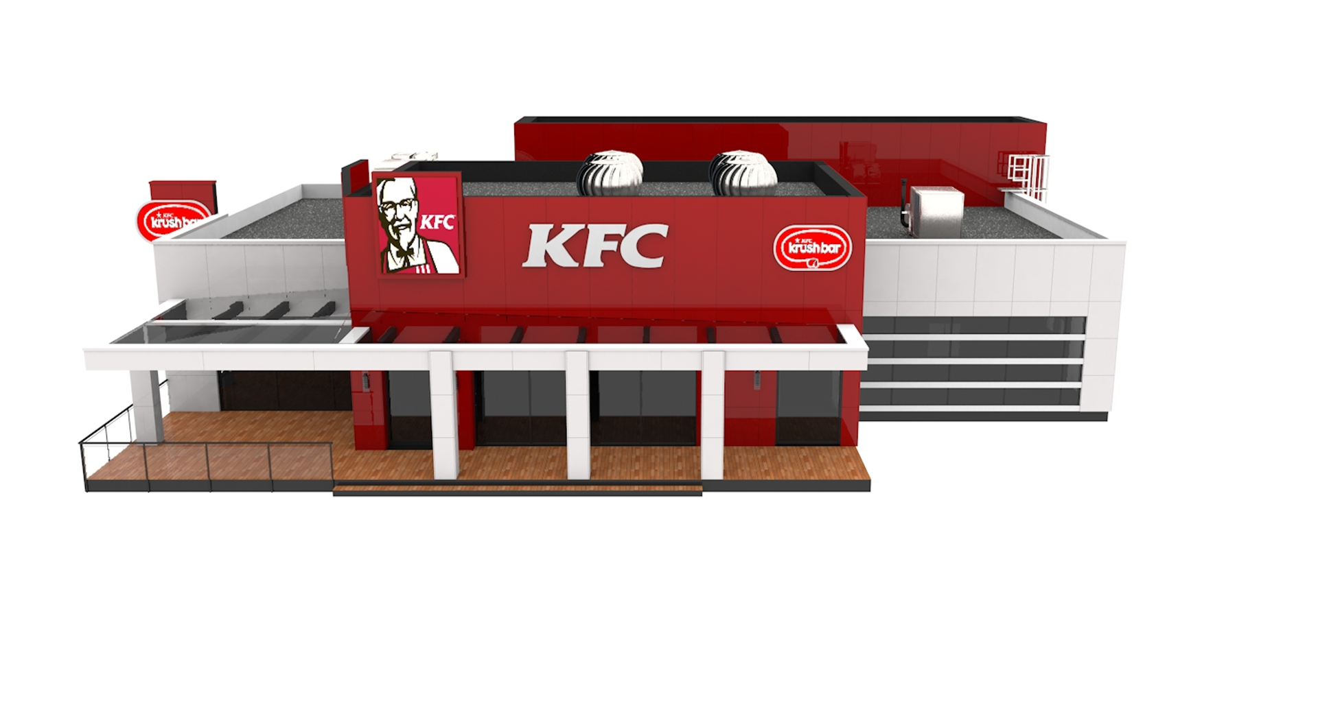3d Kfc Restaurant Model