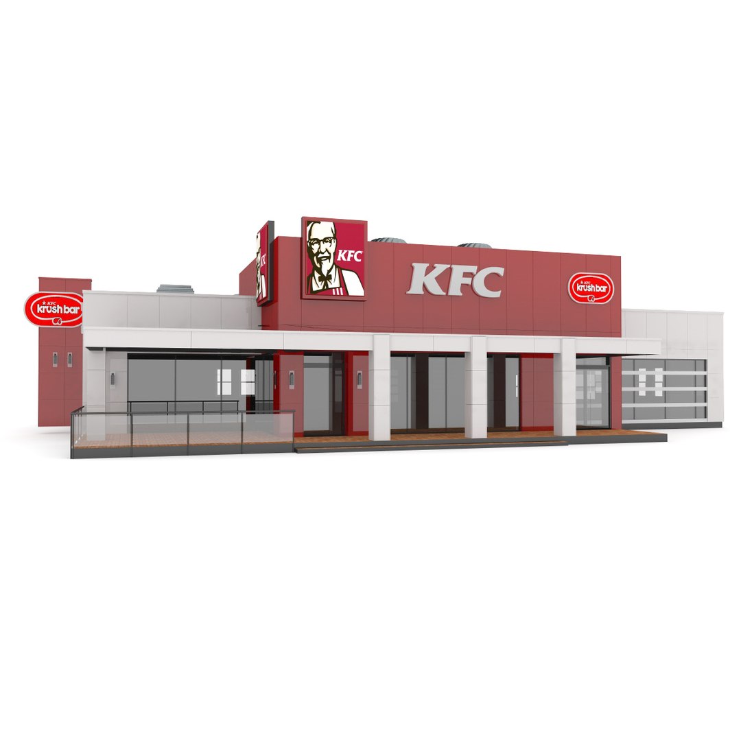 3d Kfc Restaurant Model