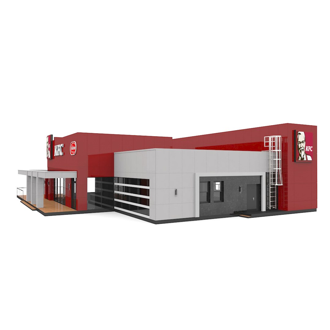 3d Kfc Restaurant Model