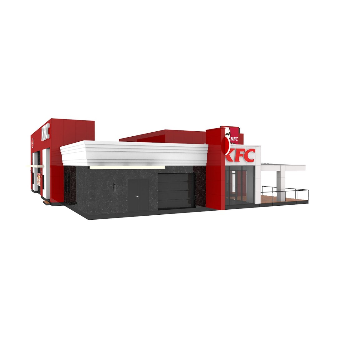 3d Kfc Restaurant Model