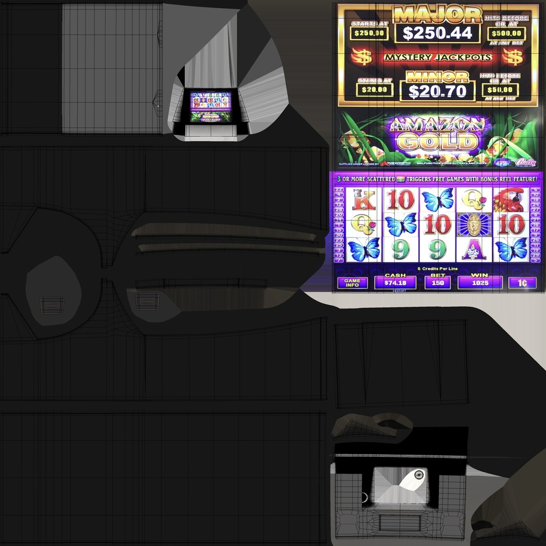 3D Row Slot Machines Model - TurboSquid 1267442