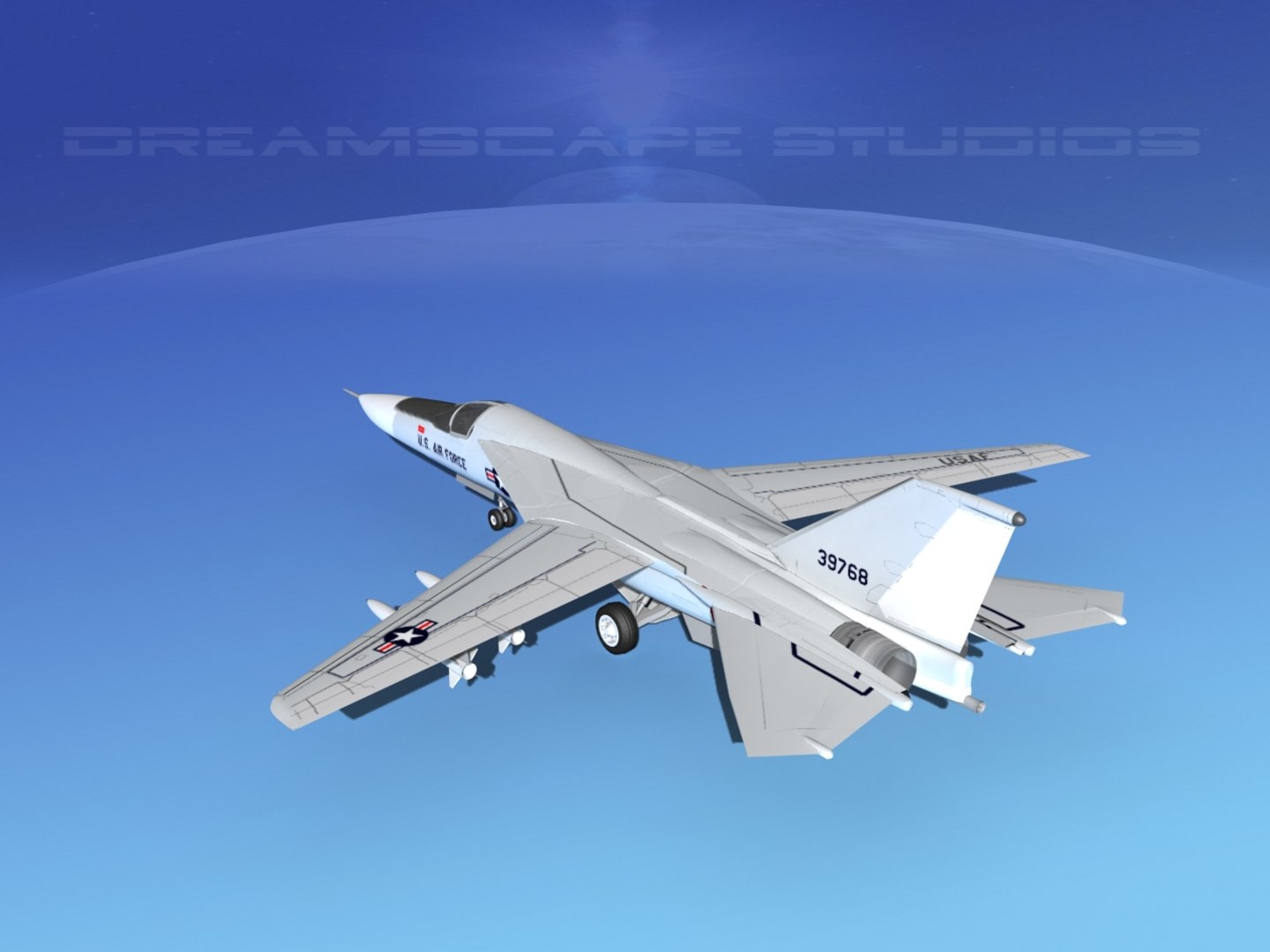 General F-111 Aardvark Bomber 3d Model