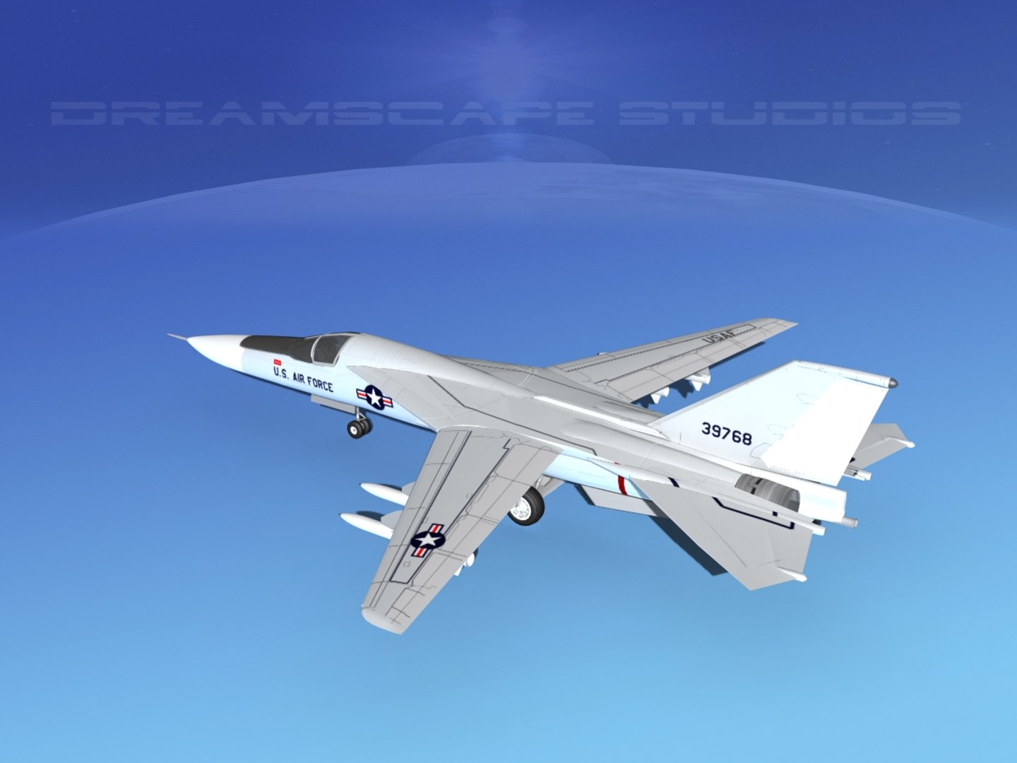 General F-111 Aardvark Bomber 3d Model