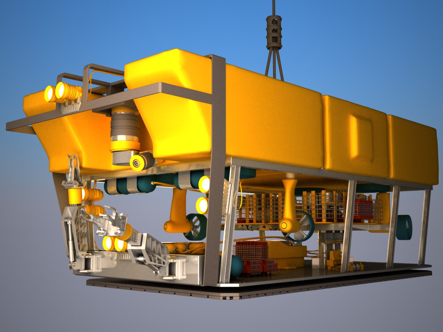 3d model rov submarine