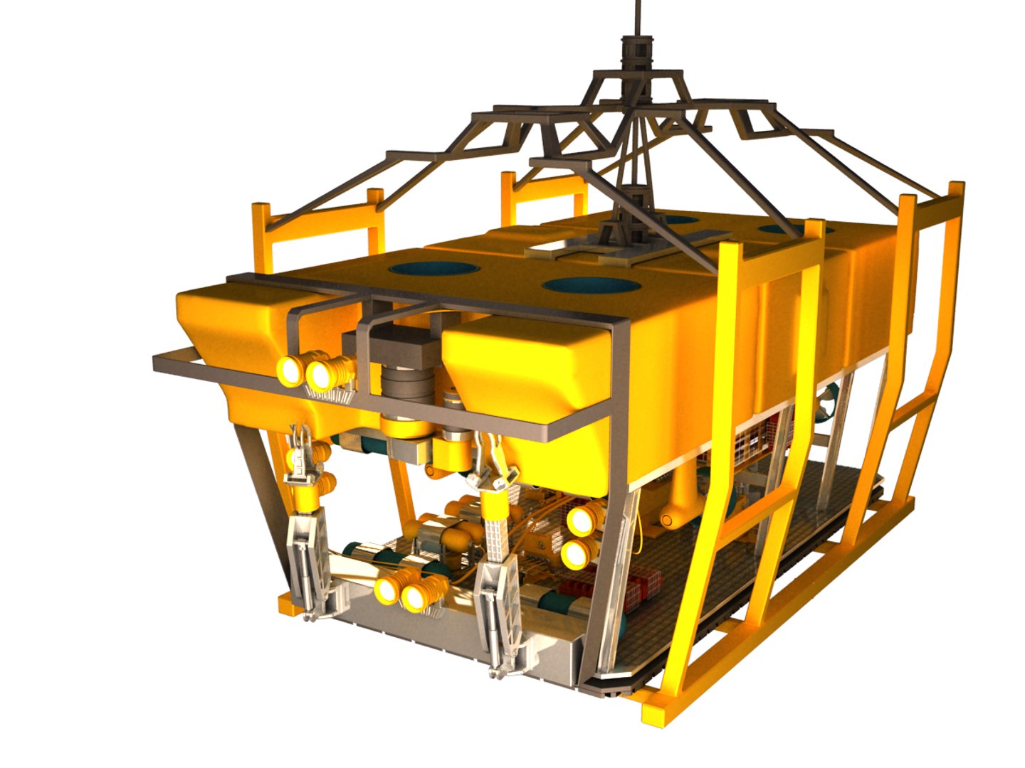 3d model rov submarine