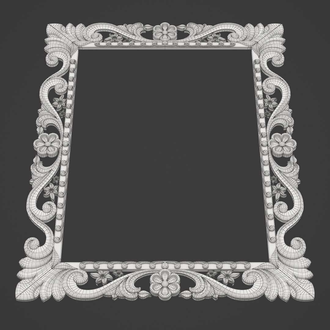 Classic Frame Mirror 001 3D Model - TurboSquid 2090294