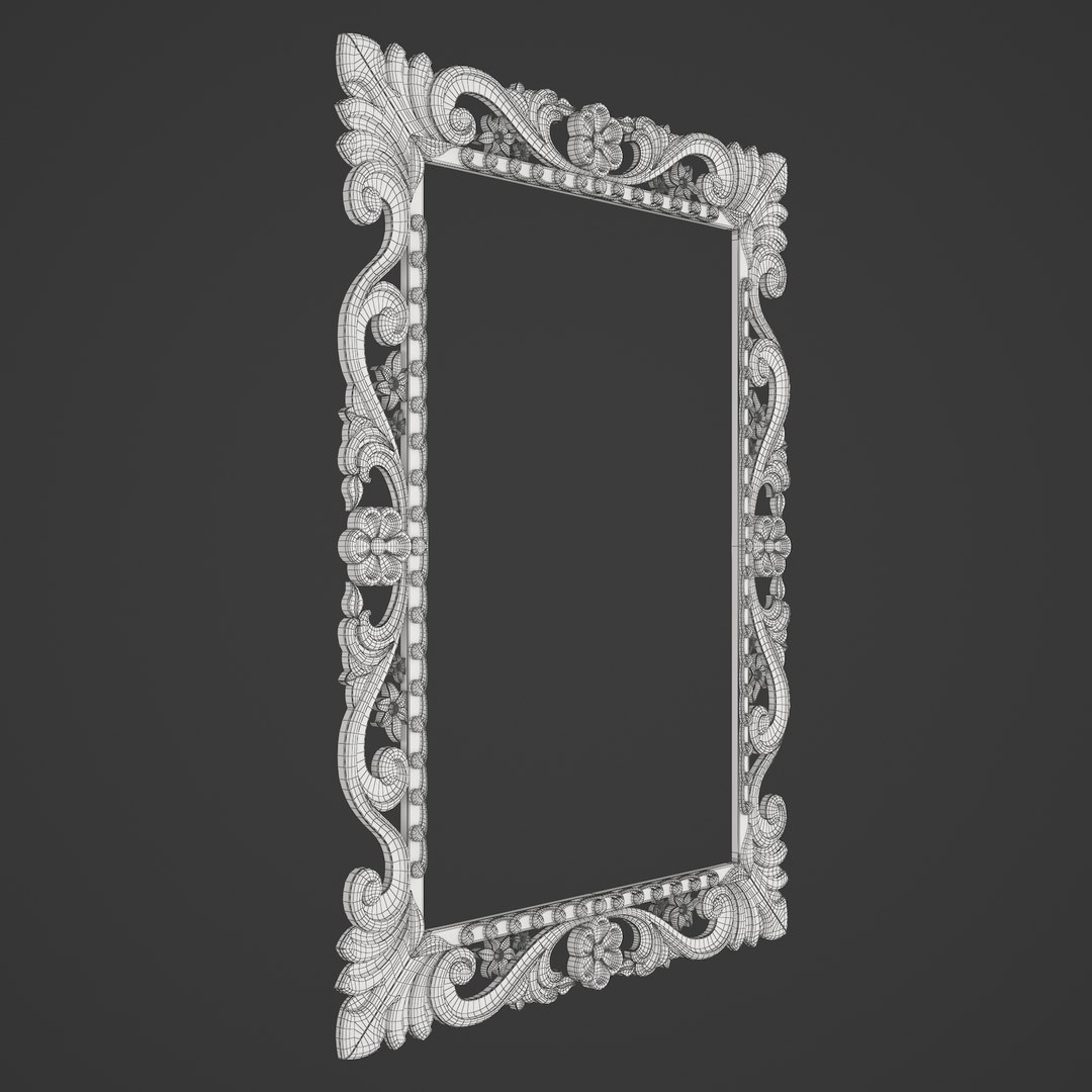 Classic Frame Mirror 001 3D Model - TurboSquid 2090294