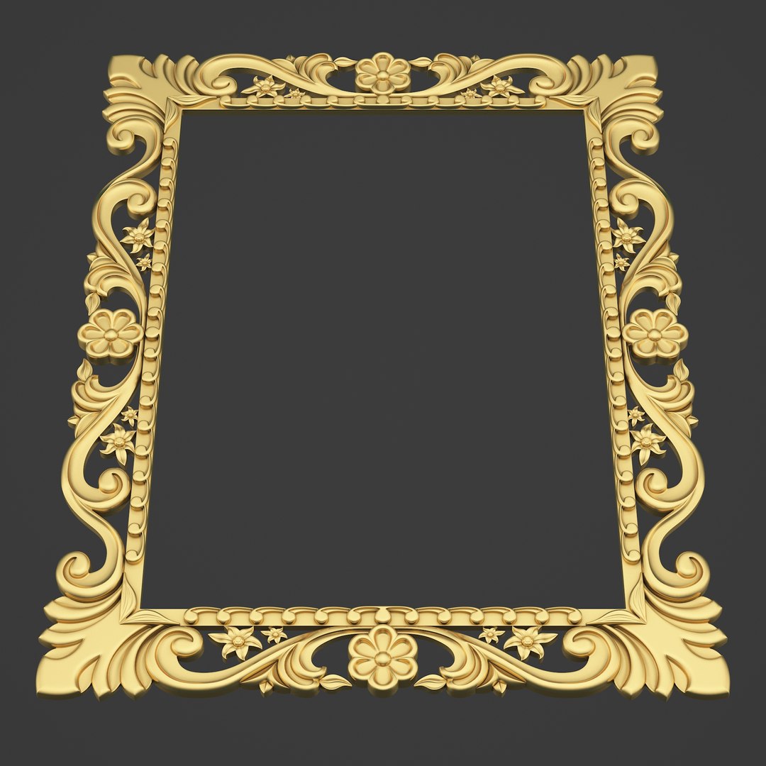 Classic Frame Mirror 001 3D Model - TurboSquid 2090294