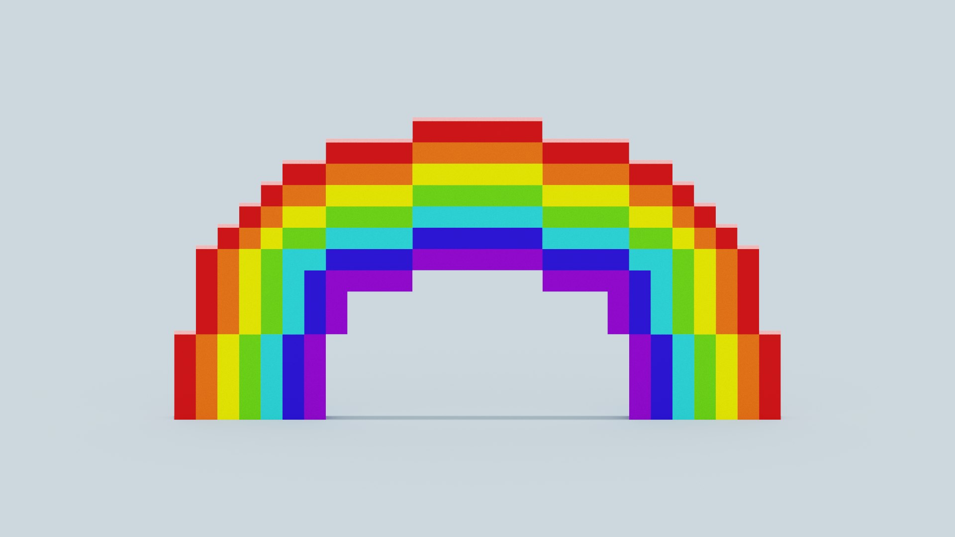 Voxel Rainbow Model - TurboSquid 1960055