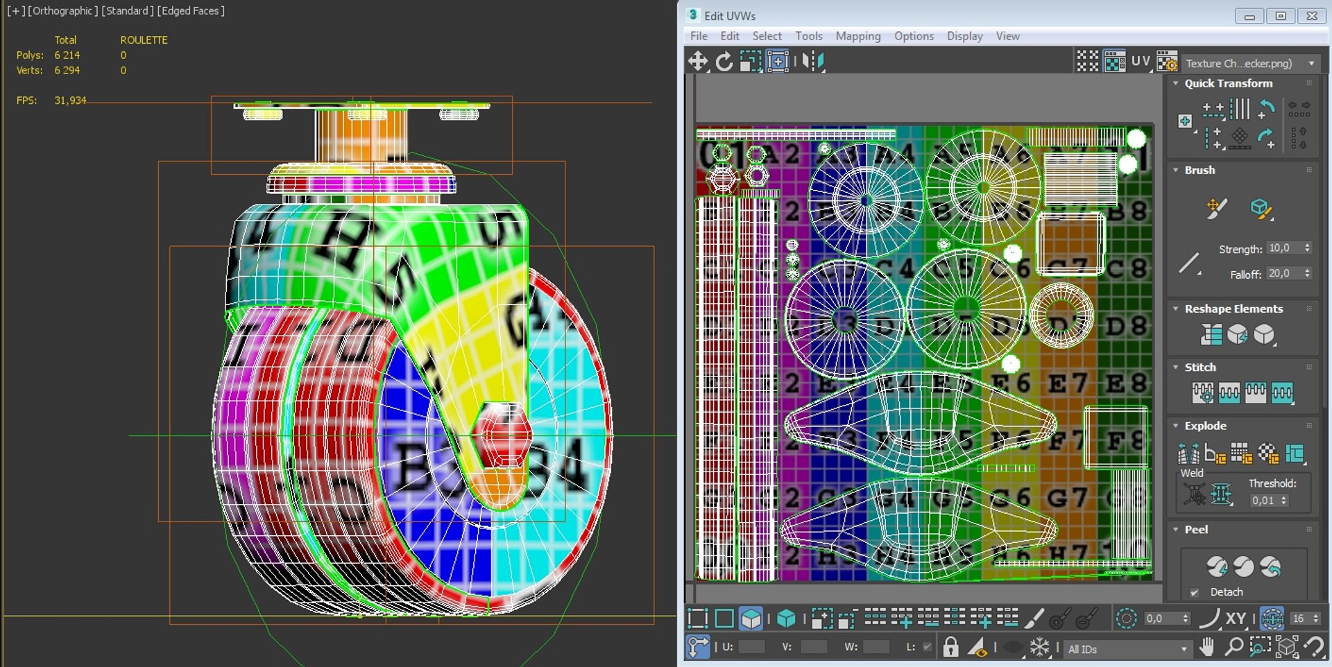 Free 3D Roulette Plastic Chrome Model - TurboSquid 1552490