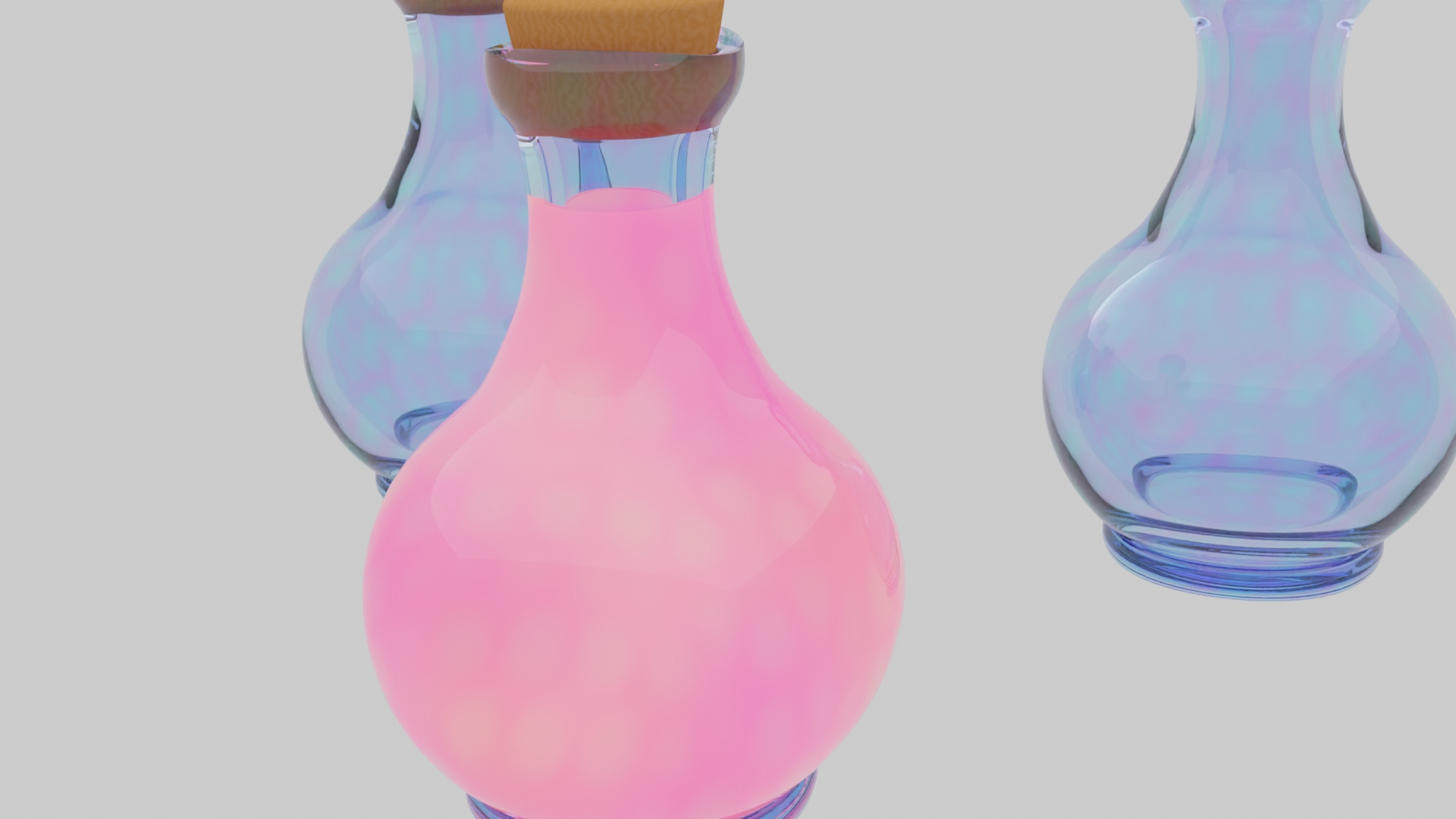 Simple Magic Bottles Of Potion 3D Model - TurboSquid 2001764