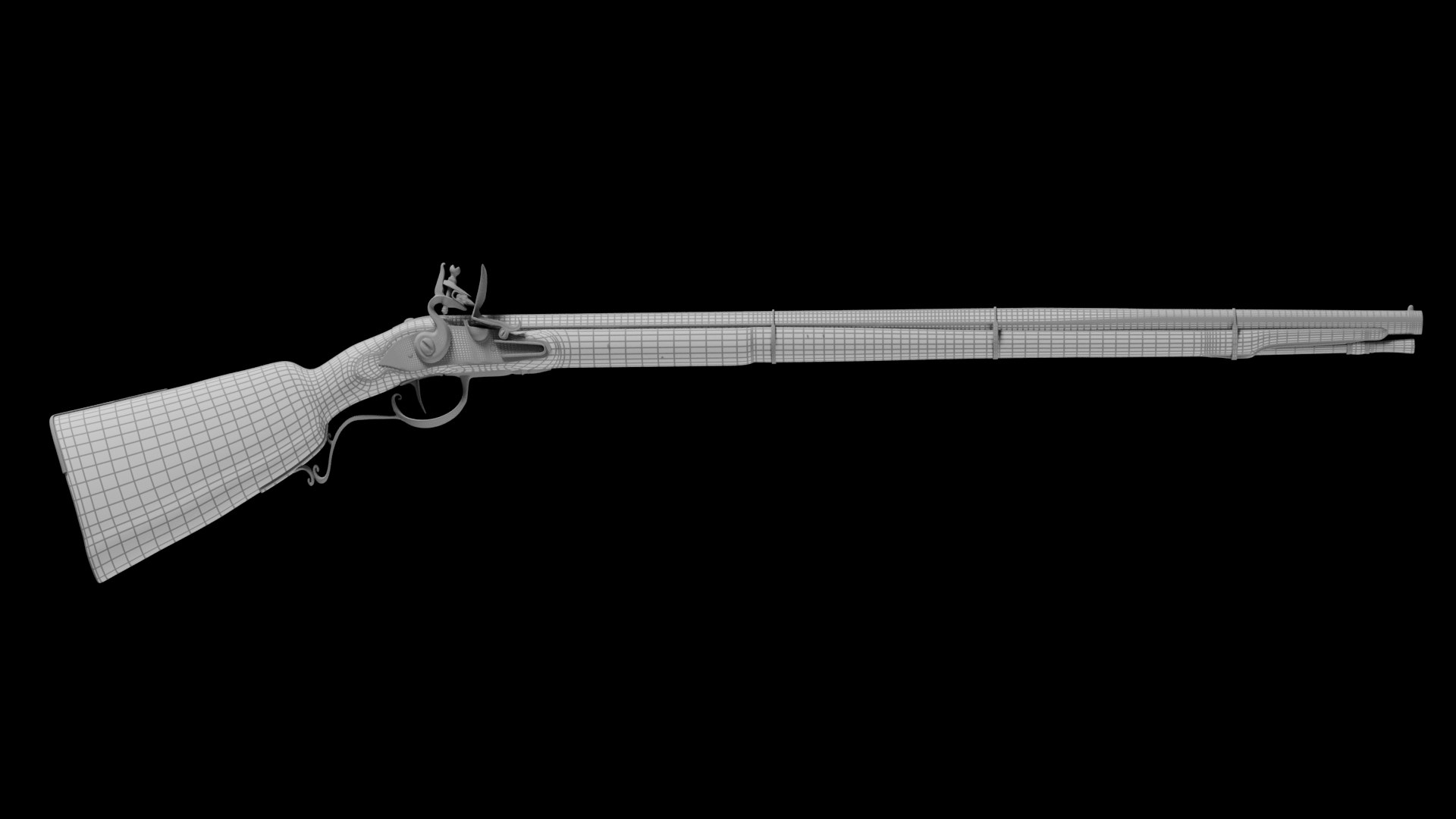 3D Old Musket Model - TurboSquid 2367047
