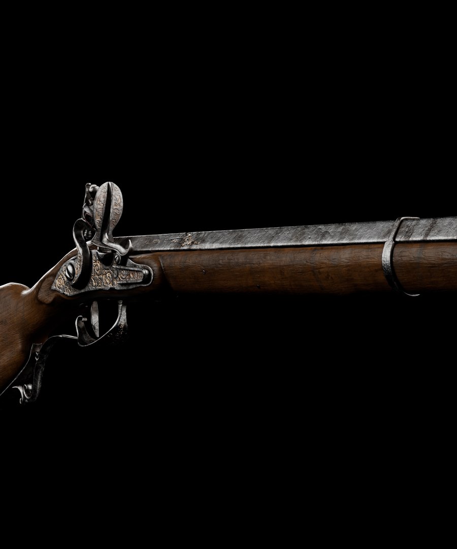 3D Old Musket Model - TurboSquid 2367047