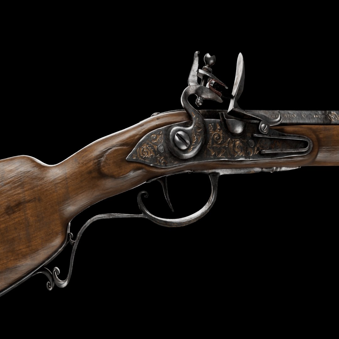 3D Old Musket Model - TurboSquid 2367047