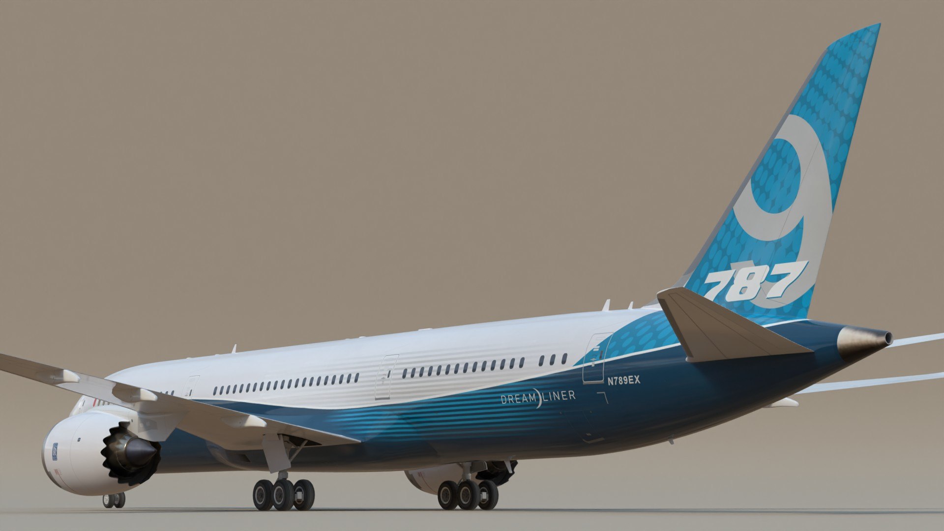 3D B789 Dreamliner SC Model - TurboSquid 2240275