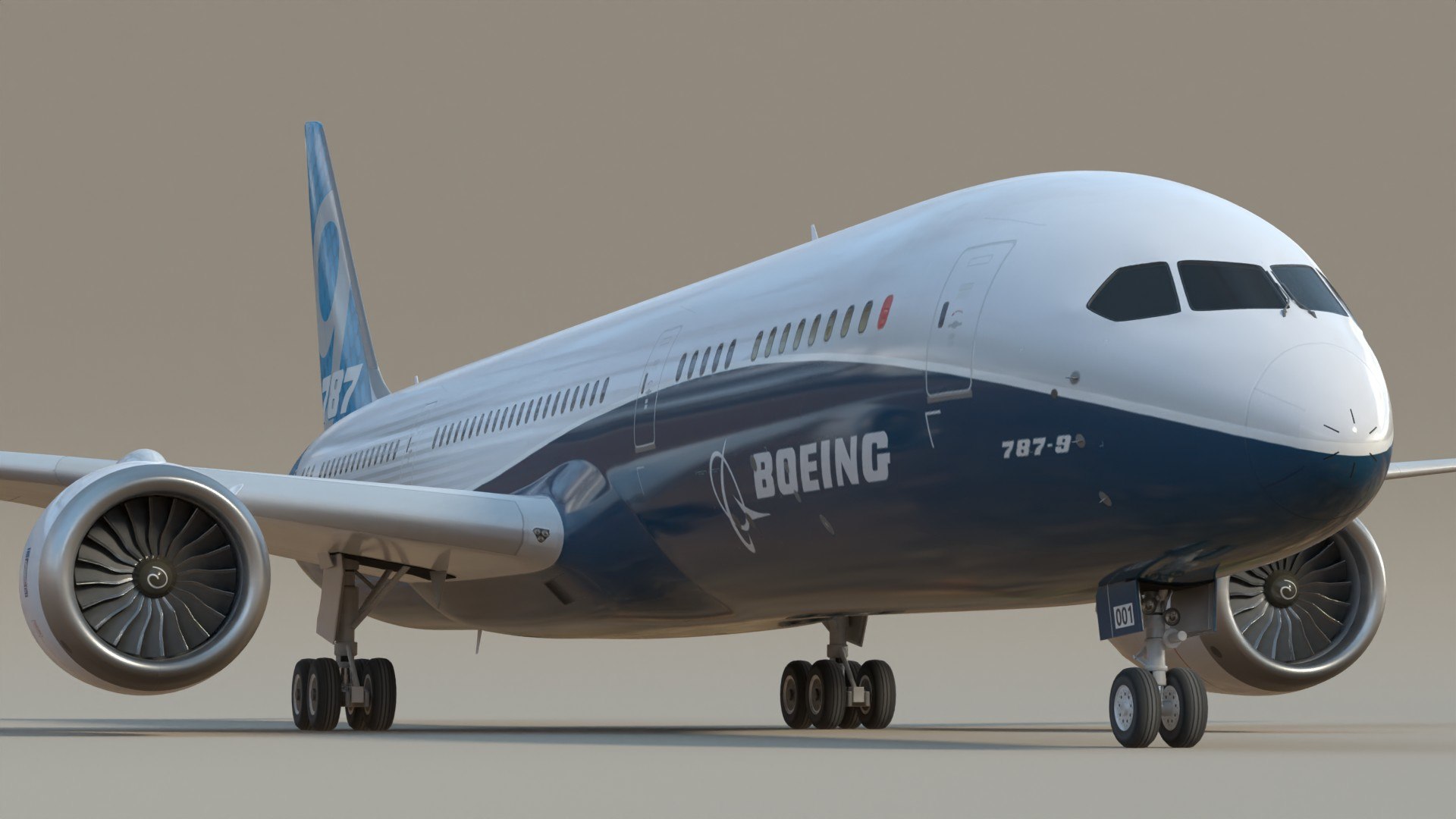 3D B789 Dreamliner SC Model - TurboSquid 2240275