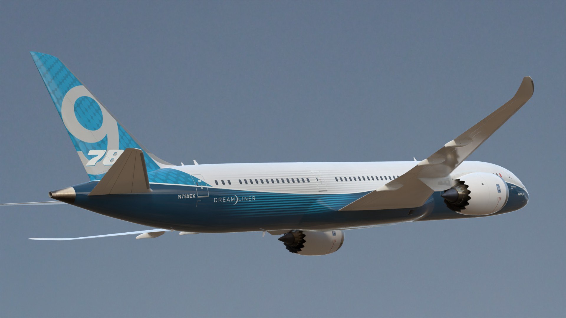 3D B789 Dreamliner SC Model - TurboSquid 2240275