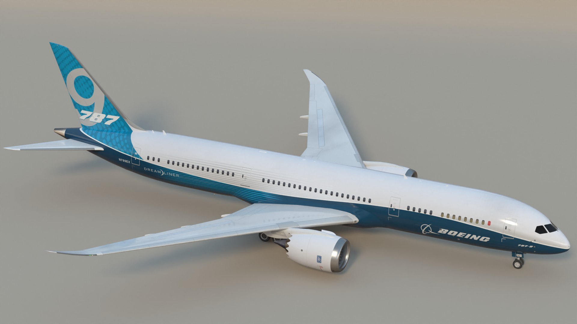 3D B789 Dreamliner SC Model - TurboSquid 2240275