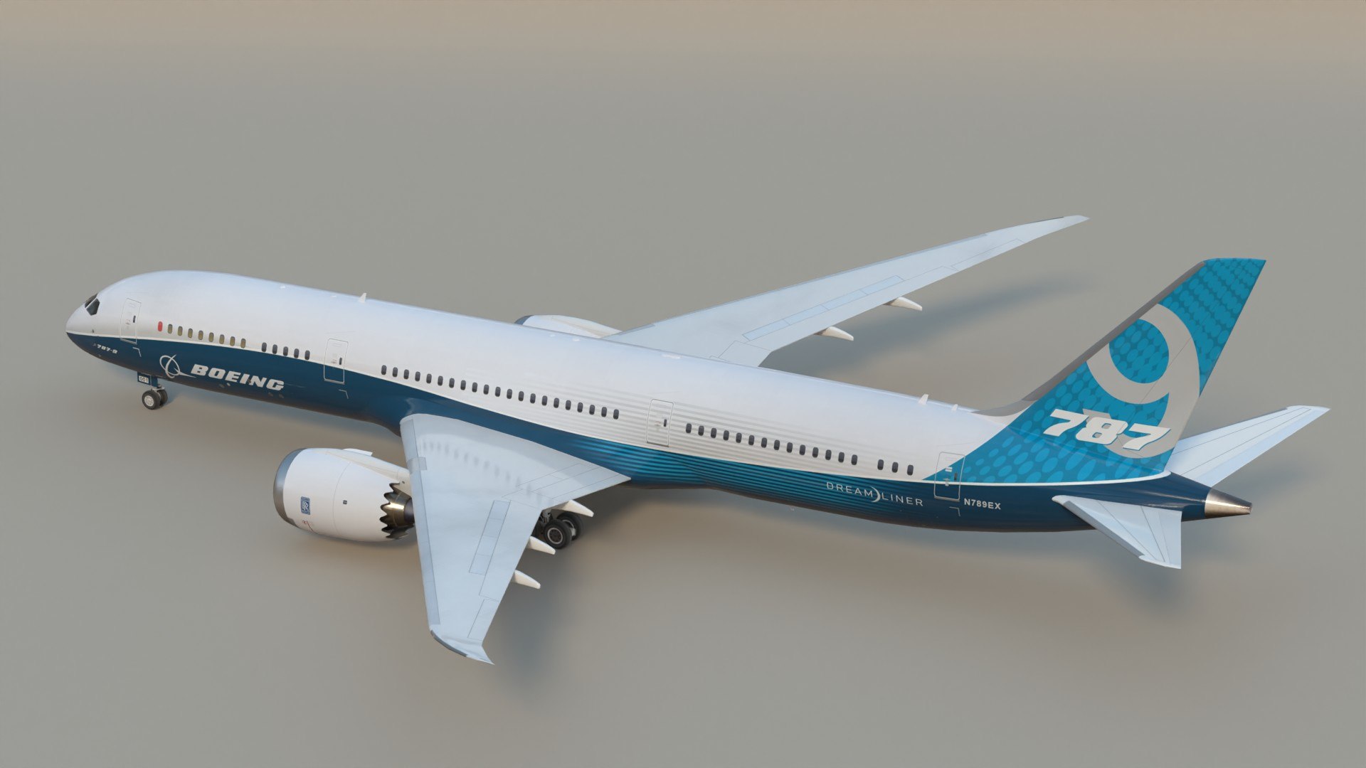 3D B789 Dreamliner SC Model - TurboSquid 2240275