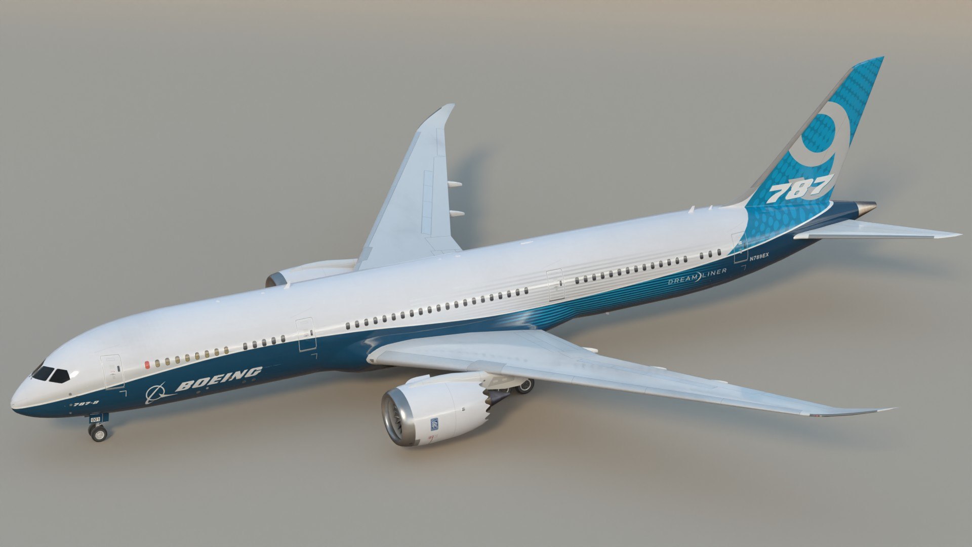 3D B789 Dreamliner SC Model - TurboSquid 2240275