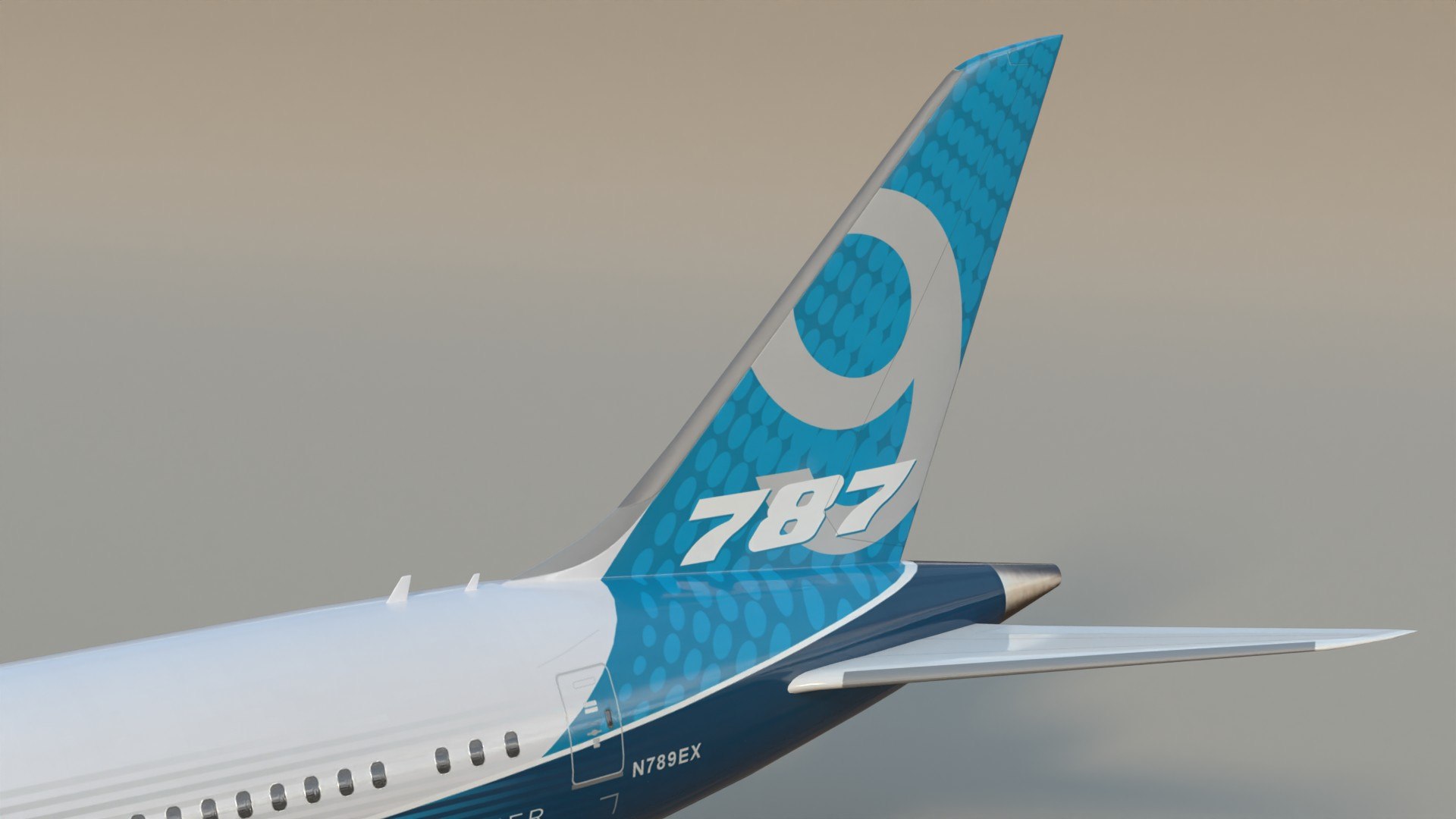 3D B789 Dreamliner SC Model - TurboSquid 2240275