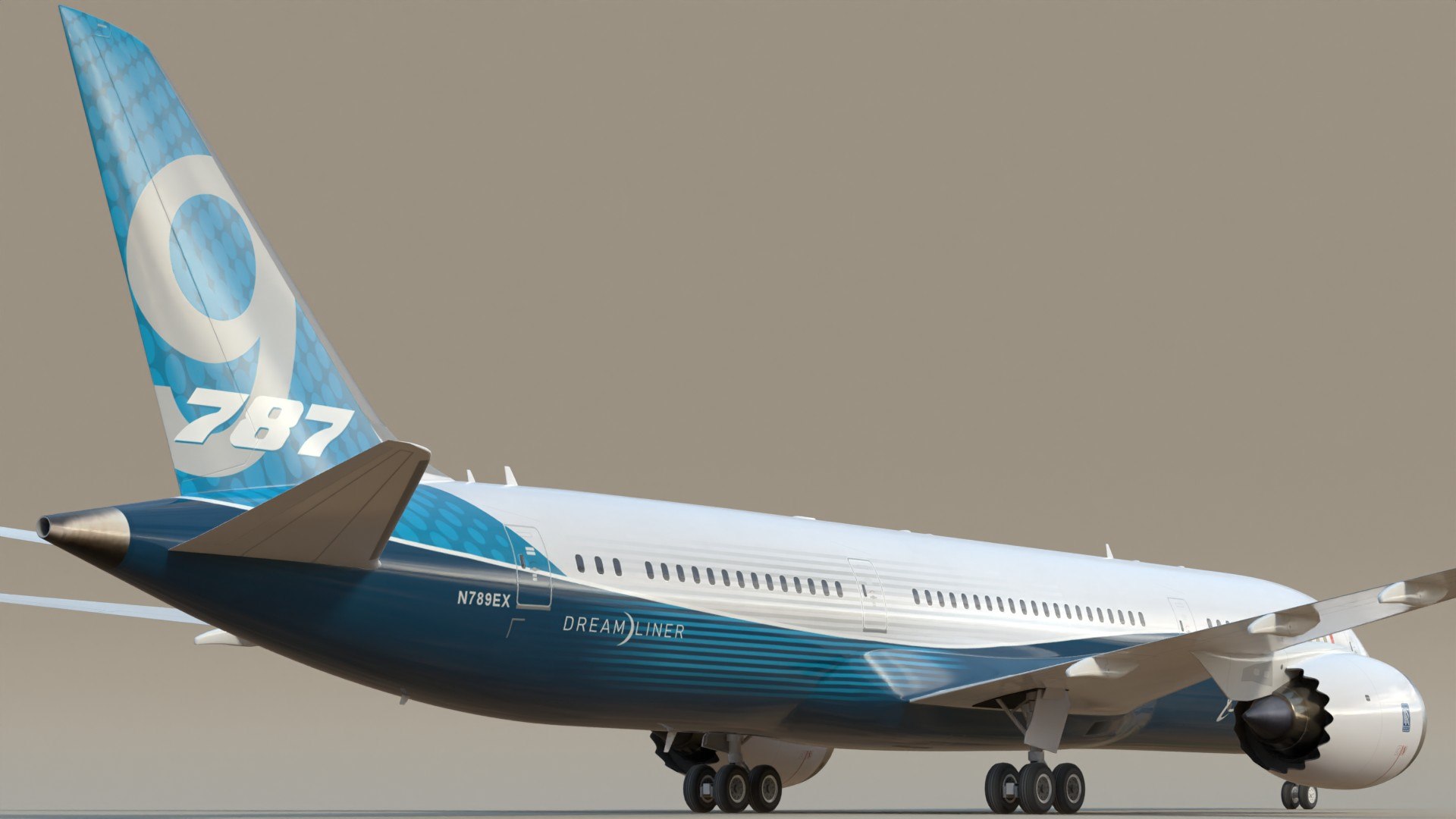 3D B789 Dreamliner SC Model - TurboSquid 2240275