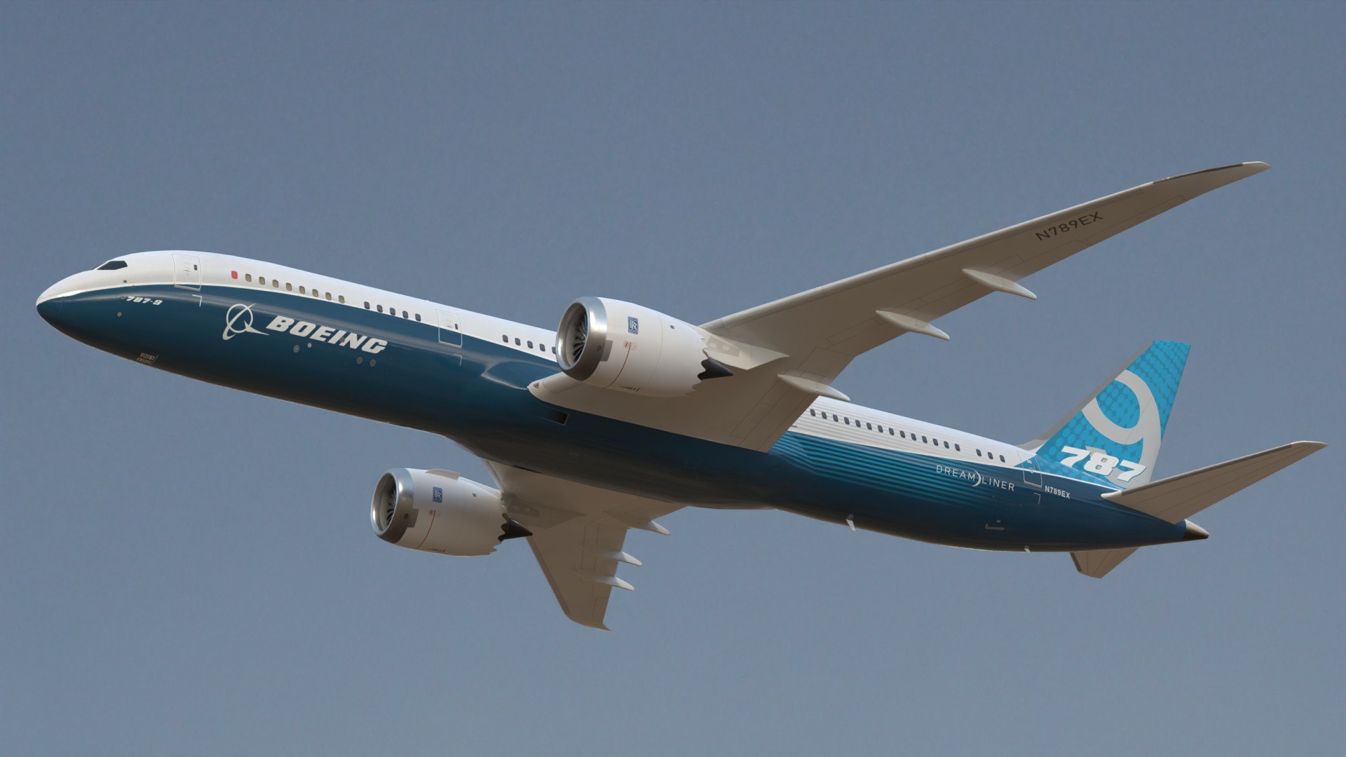 3D B789 Dreamliner SC Model - TurboSquid 2240275