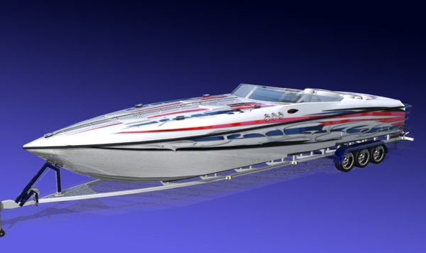 38 speed boat 3d model