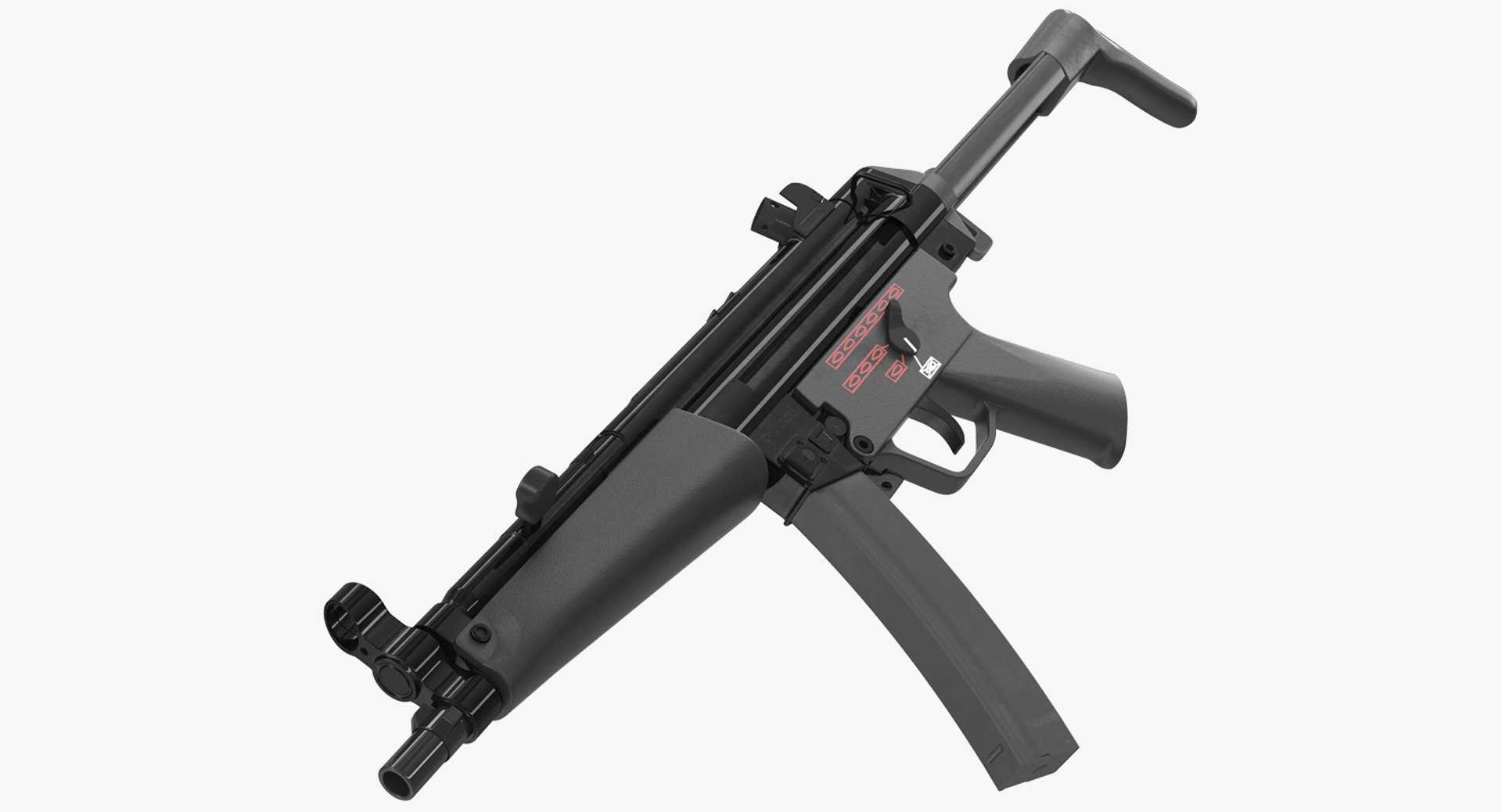 3D mp5a3 retractable stock - TurboSquid 1159106