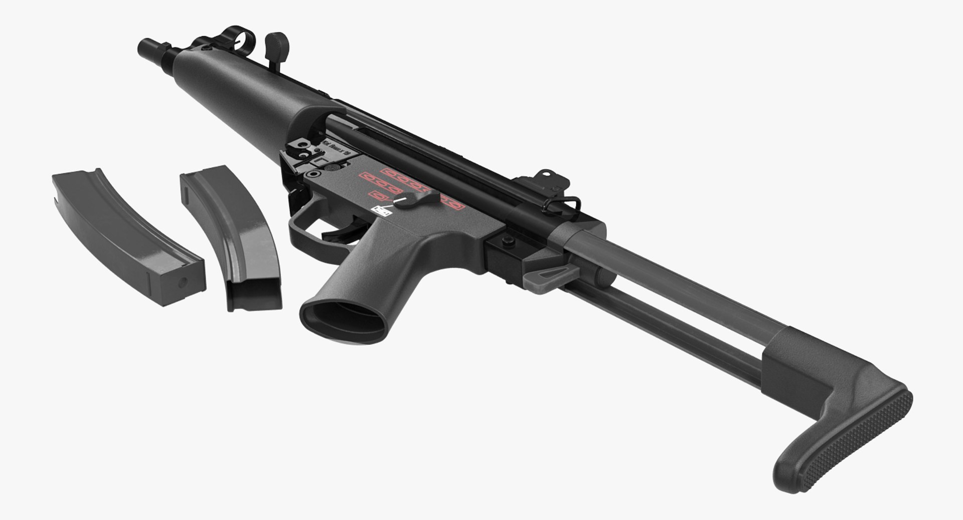 3D Mp5a3 Retractable Stock - TurboSquid 1159106