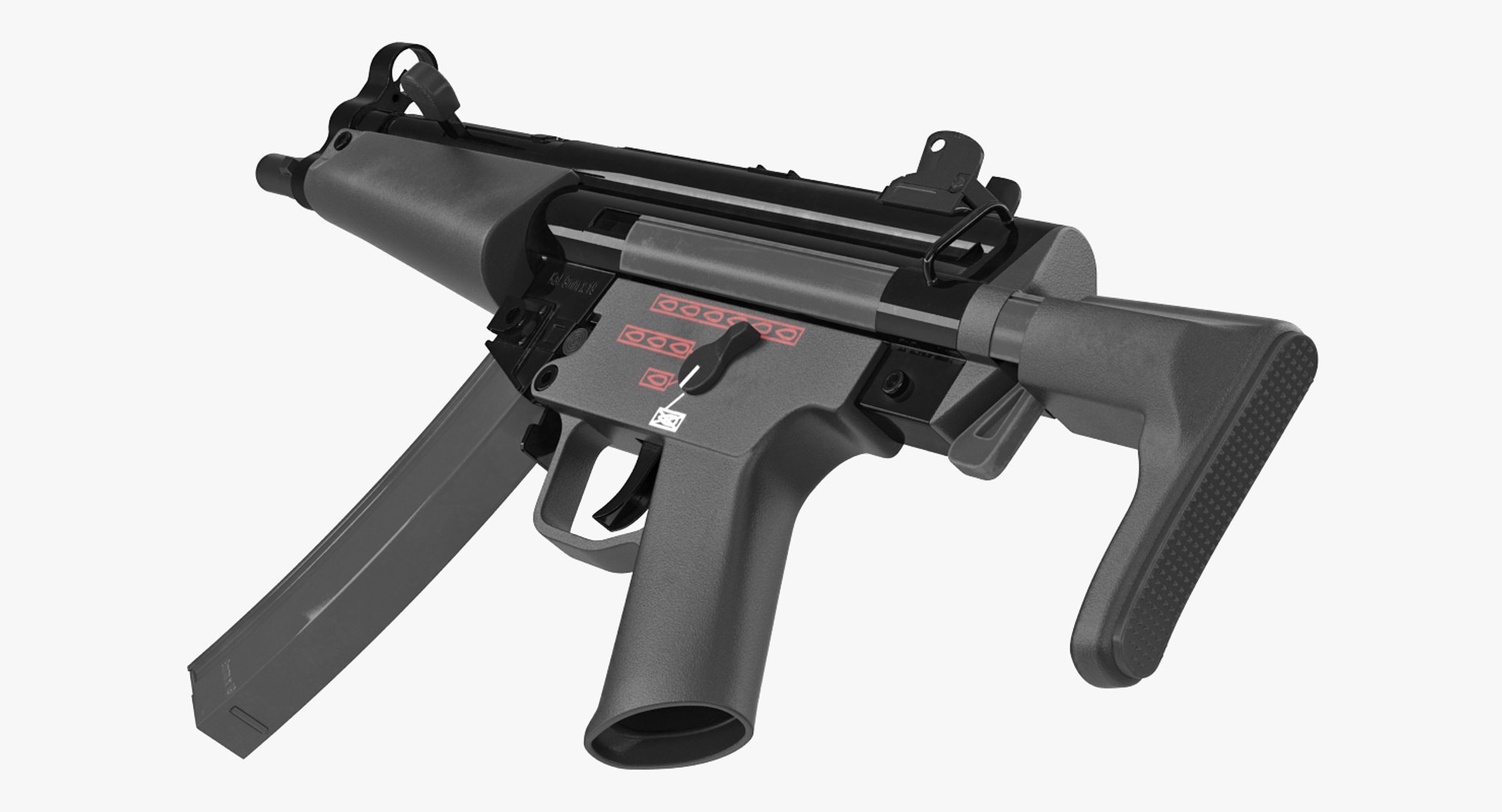 3D Mp5a3 Retractable Stock - TurboSquid 1159106
