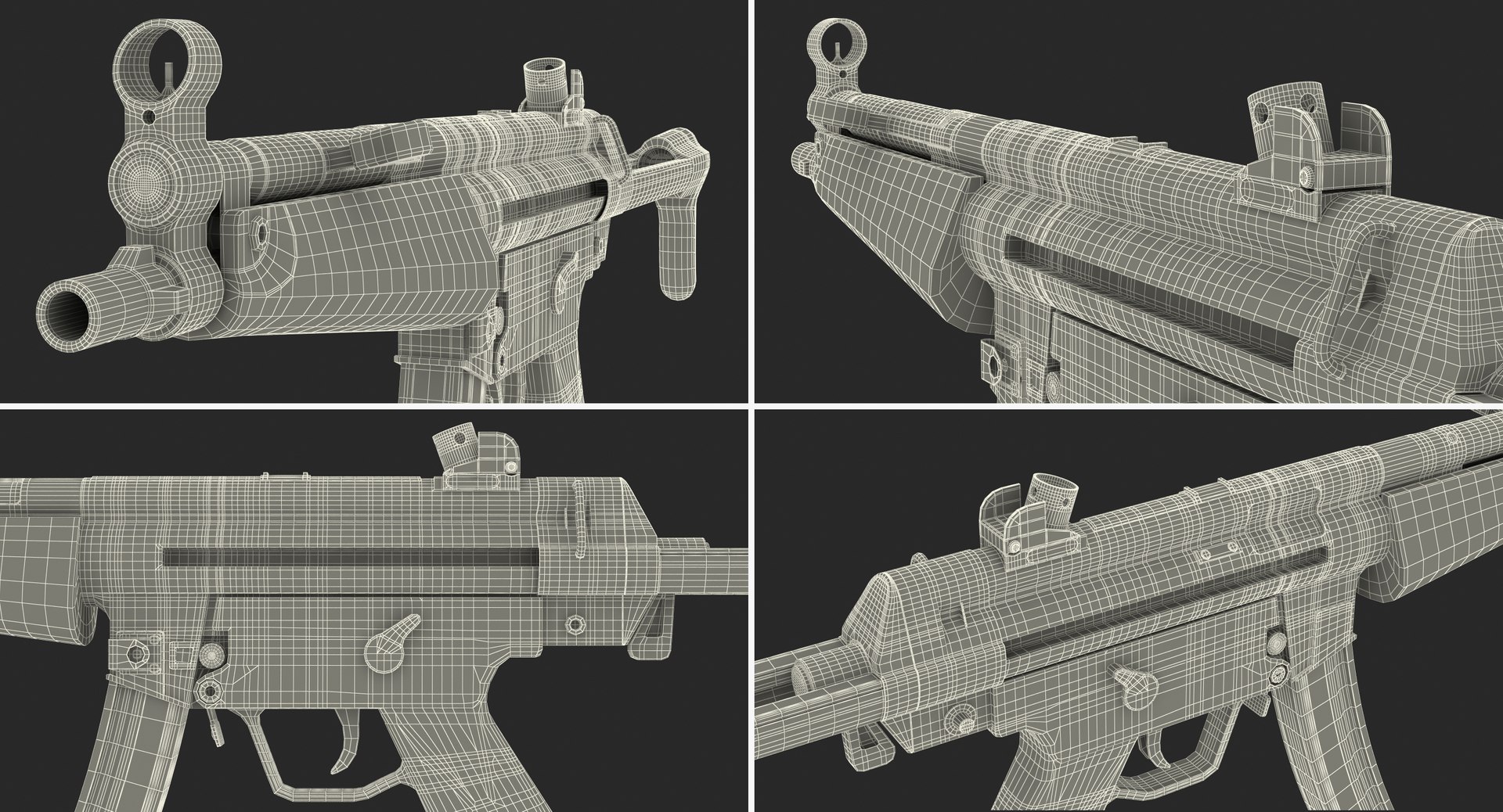 3D mp5a3 retractable stock - TurboSquid 1159106