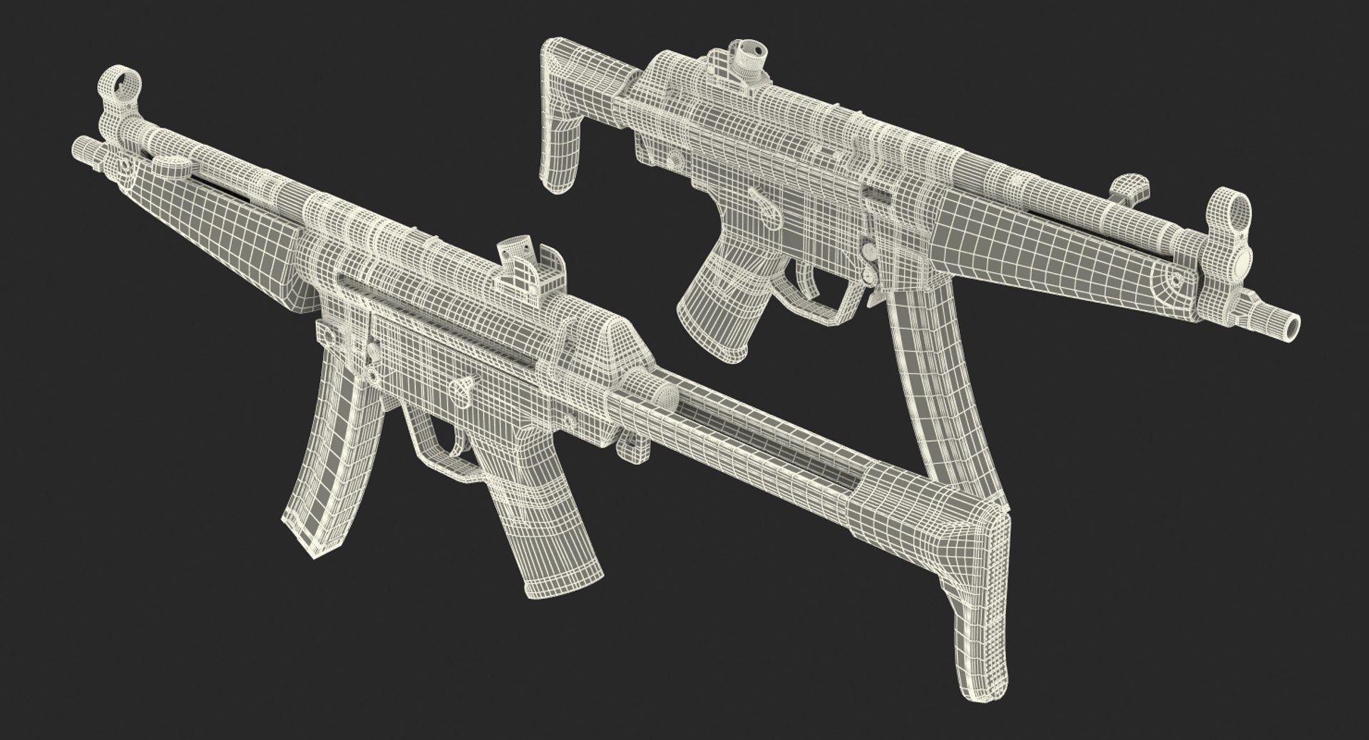 3D mp5a3 retractable stock - TurboSquid 1159106