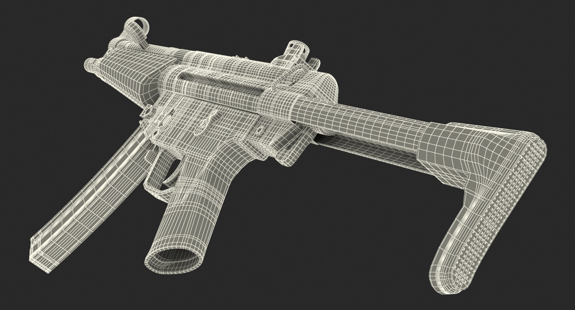 3D mp5a3 retractable stock - TurboSquid 1159106