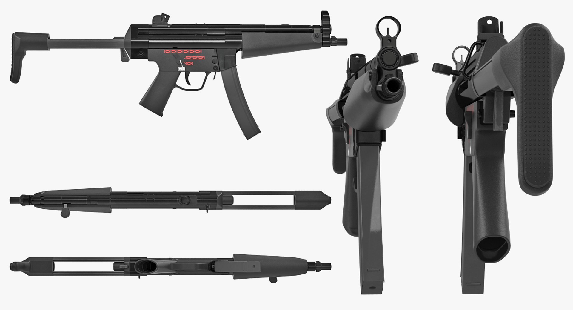 3D Mp5a3 Retractable Stock - TurboSquid 1159106
