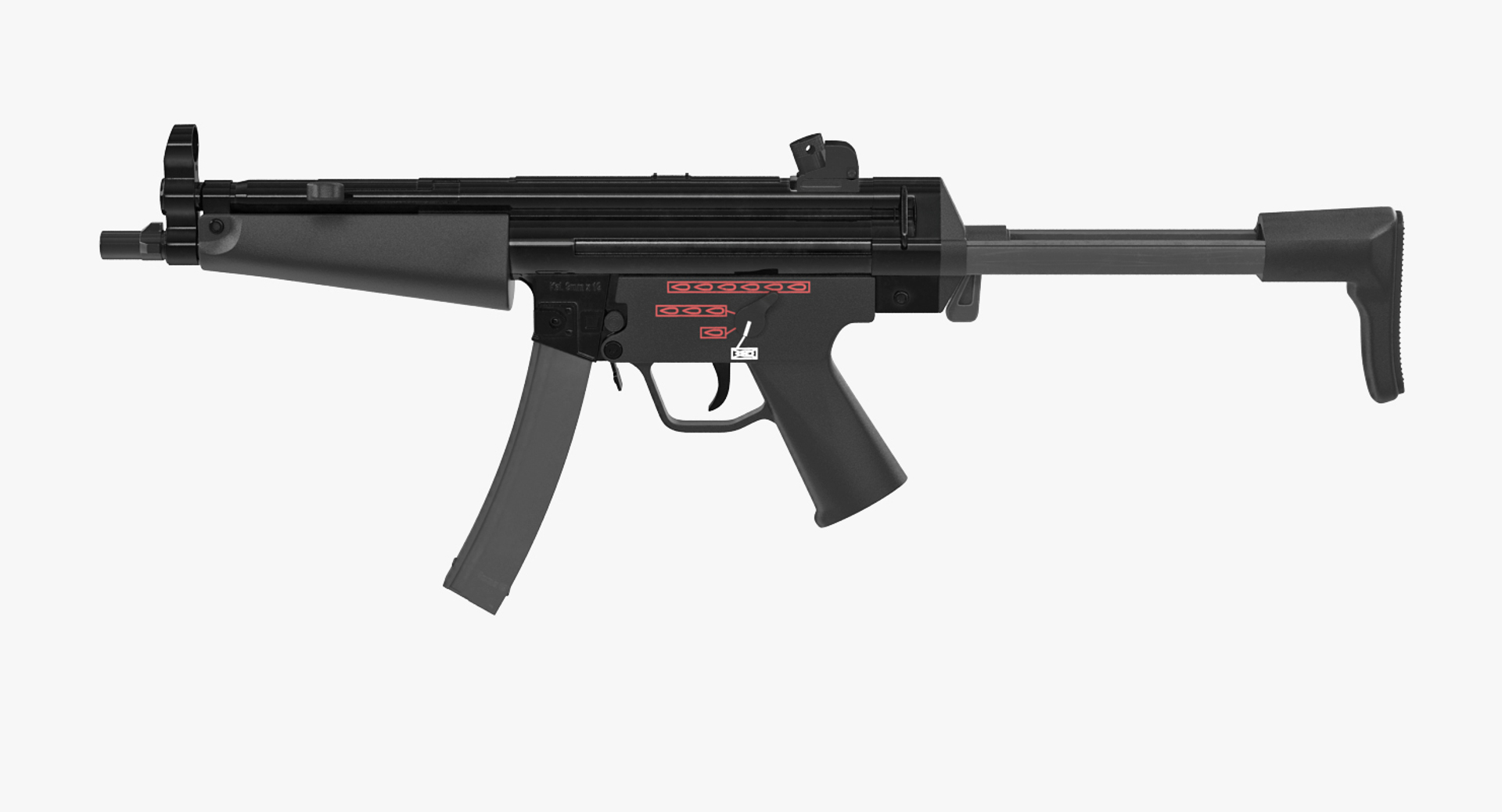 3D Mp5a3 Retractable Stock - TurboSquid 1159106