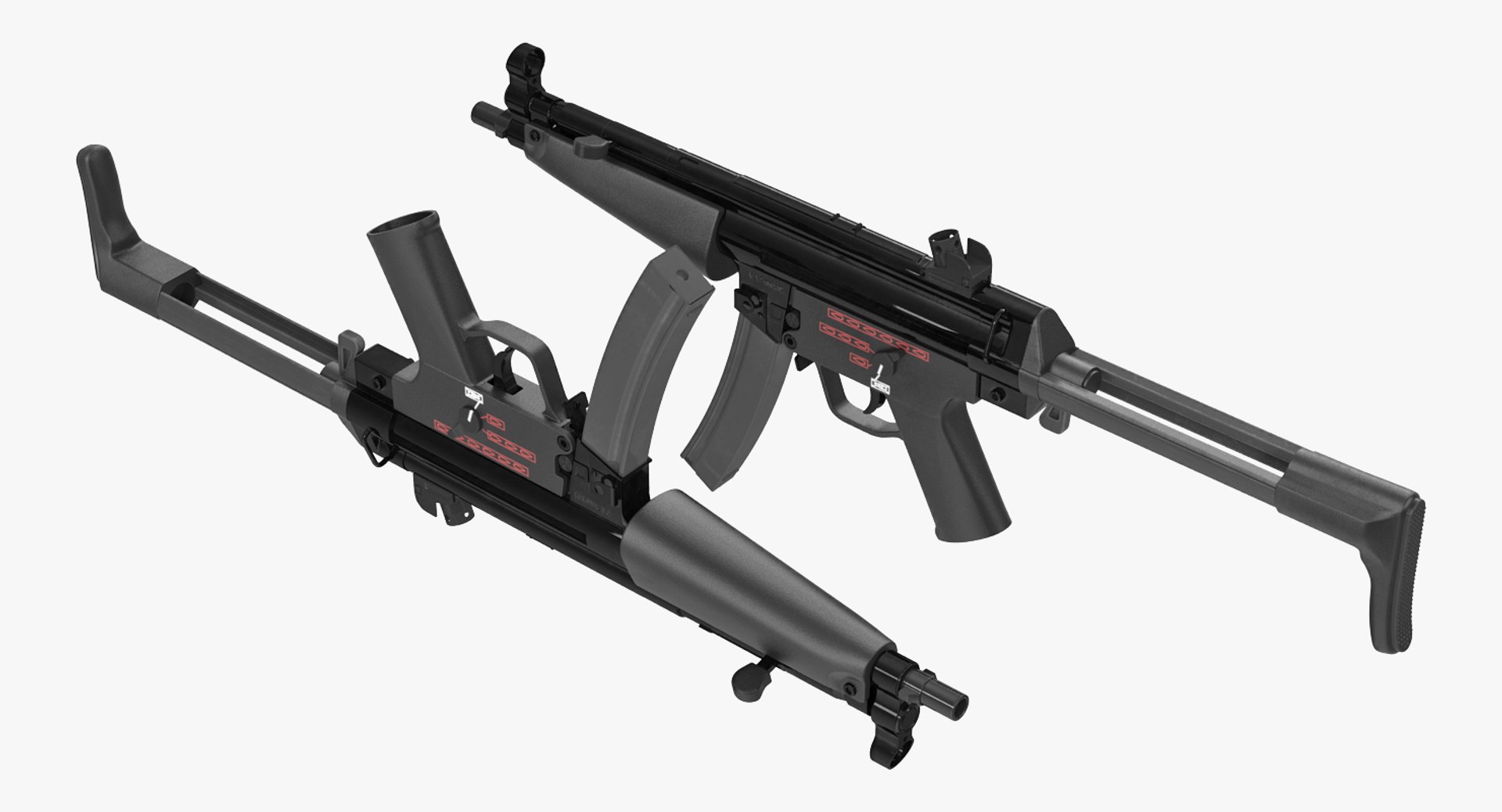 3D Mp5a3 Retractable Stock - TurboSquid 1159106