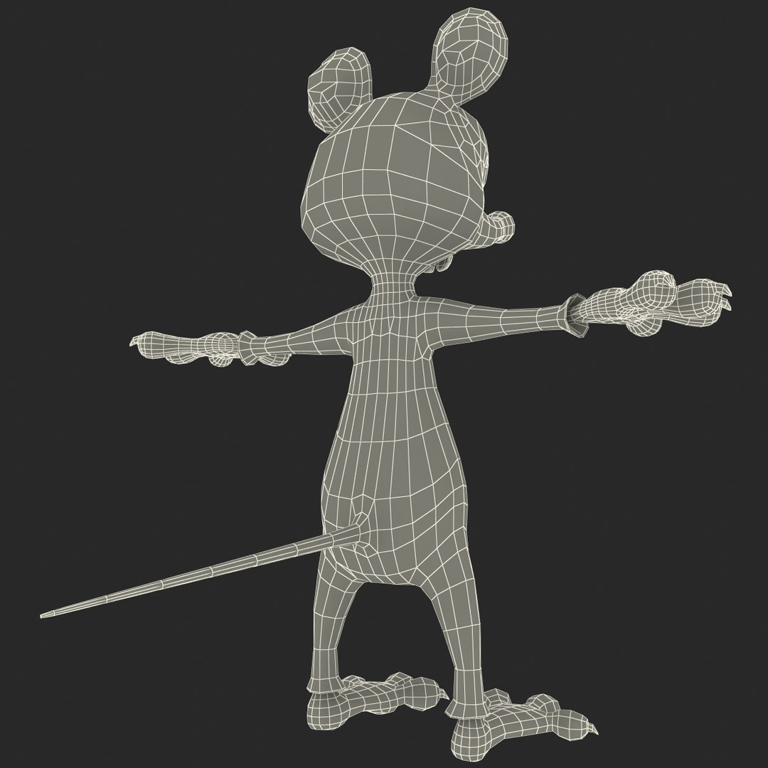 3d model cartoon rat