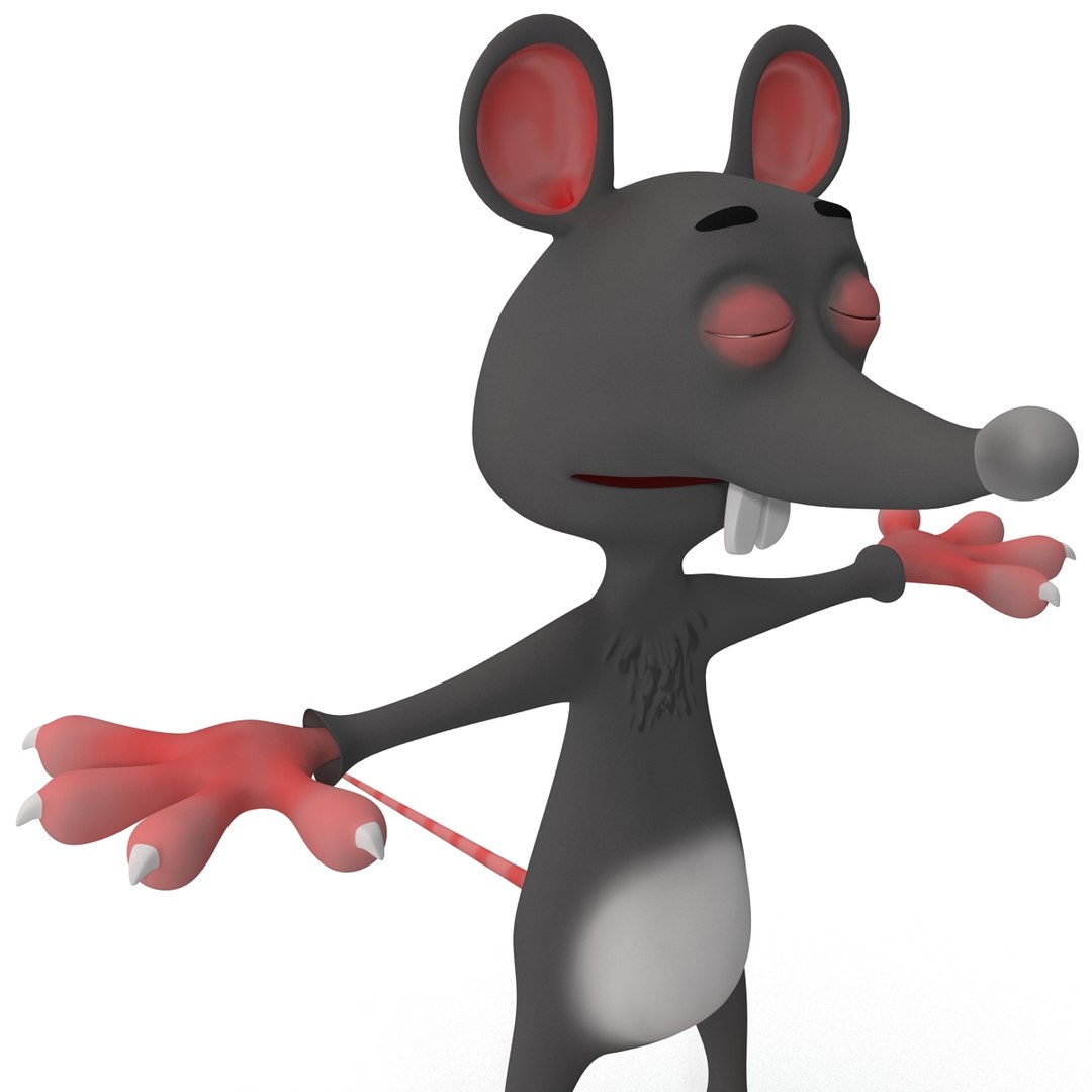 3d Model Cartoon Rat