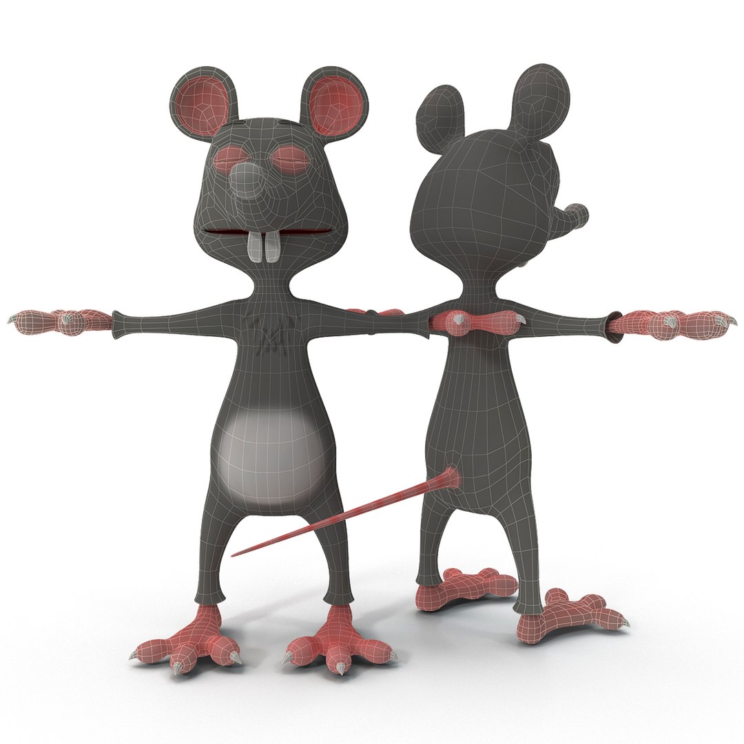 3d Model Cartoon Rat