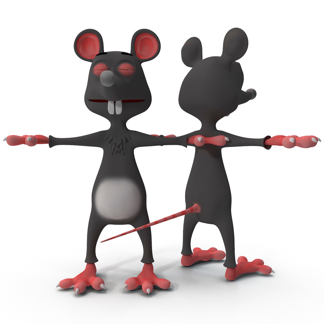 3d model cartoon rat