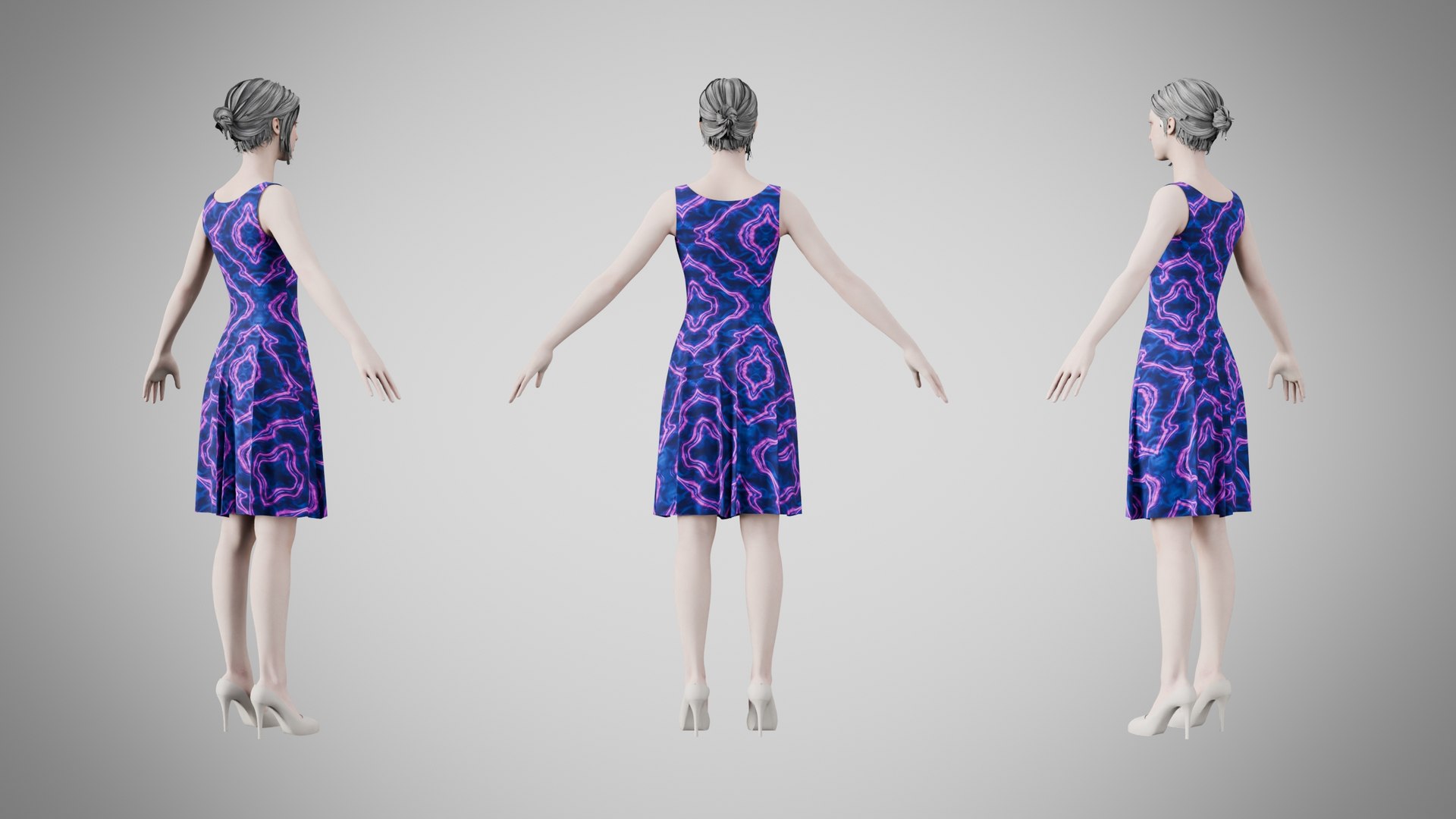 Dress 36 Neon Drift 3D Model - TurboSquid 2503500
