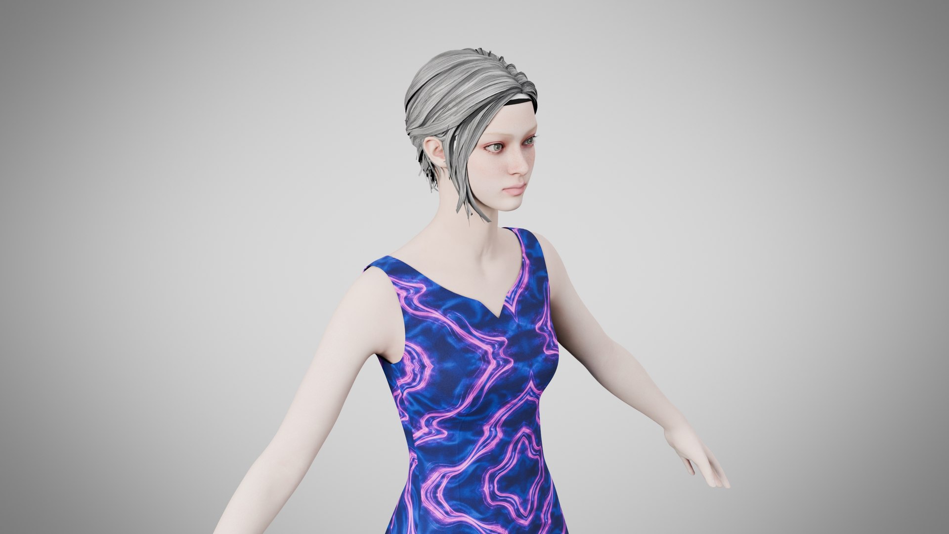 Dress 36 Neon Drift 3D Model - TurboSquid 2503500