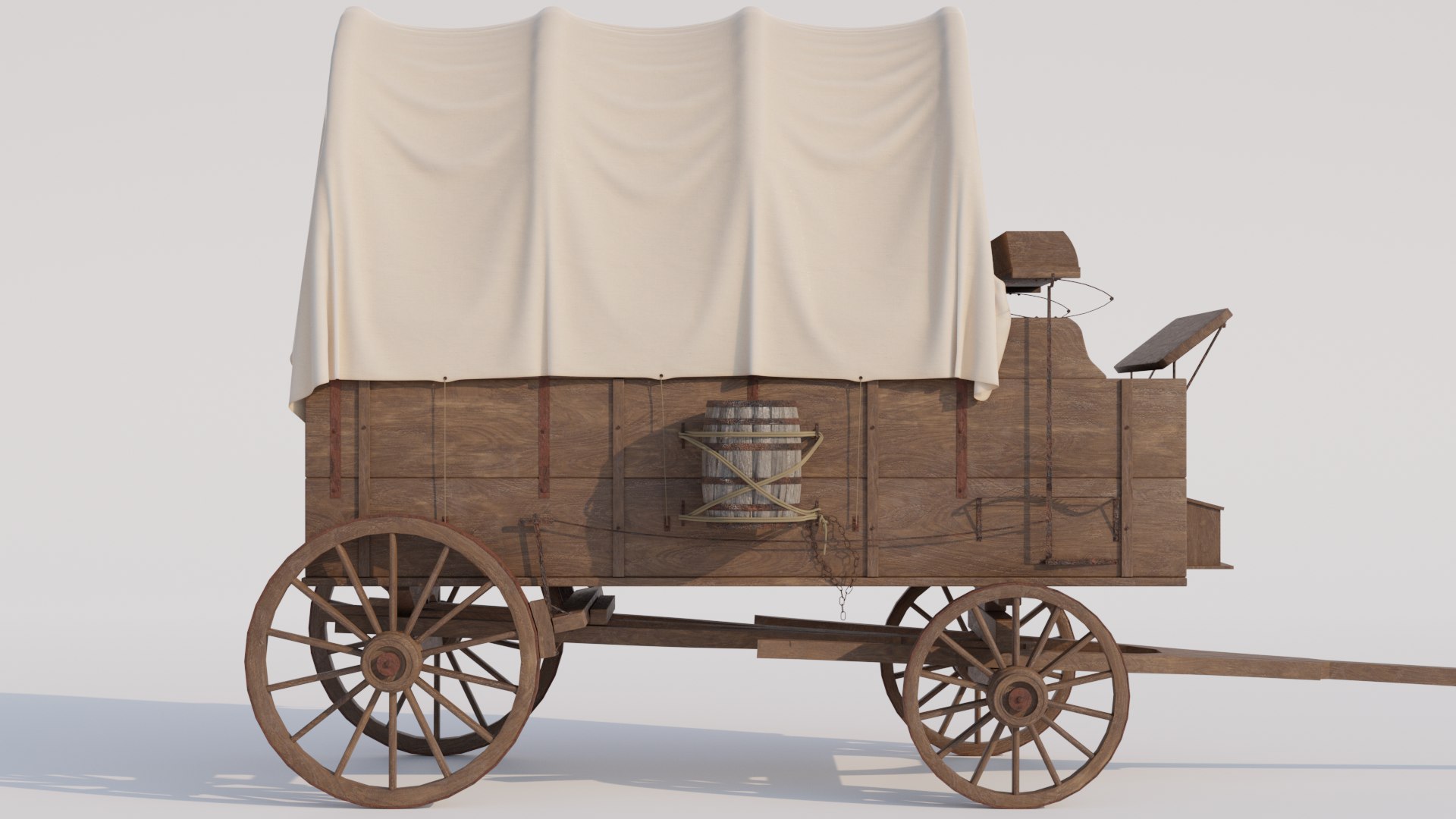 3D Covered Wagon Model - TurboSquid 1986202