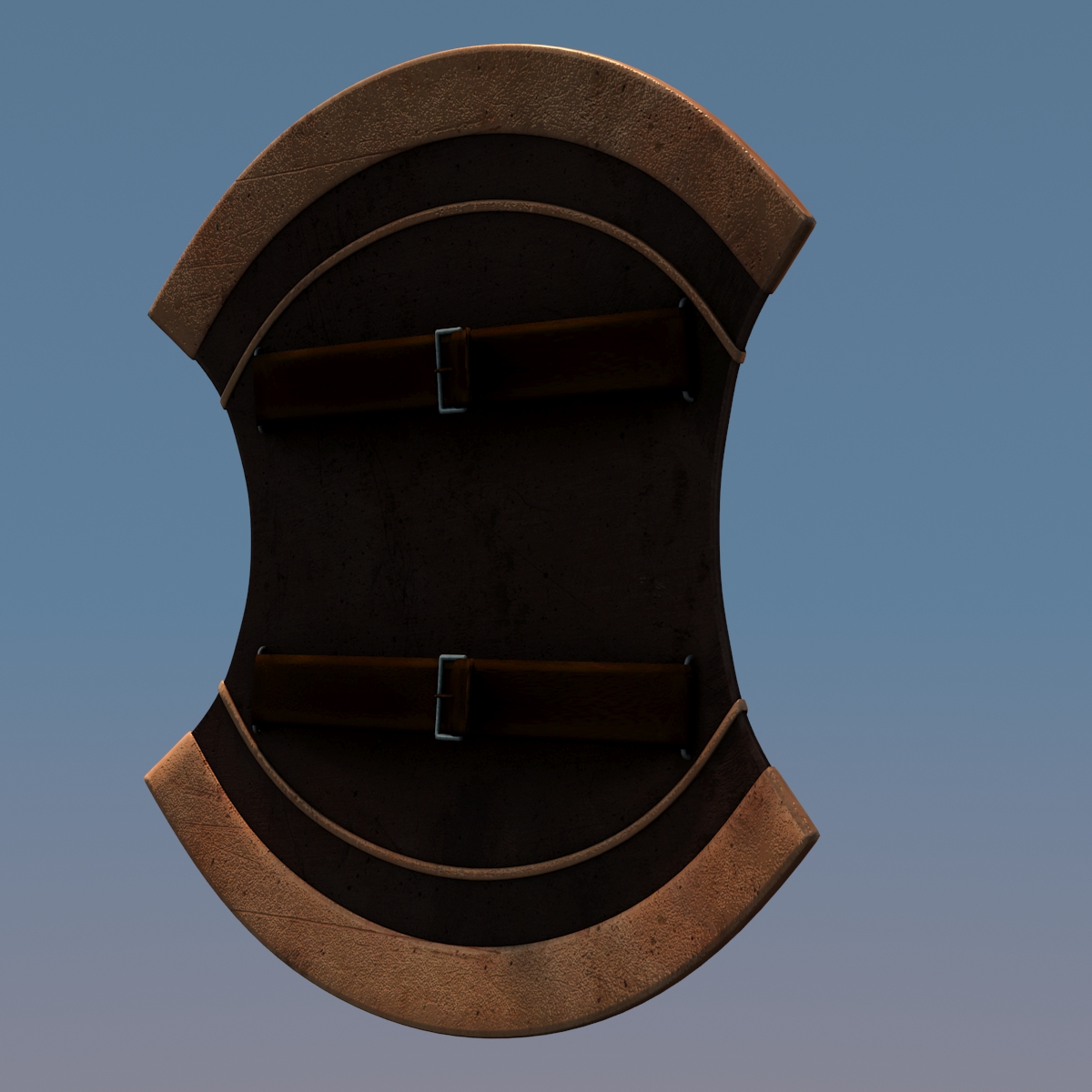 3d egyptian buckler shield