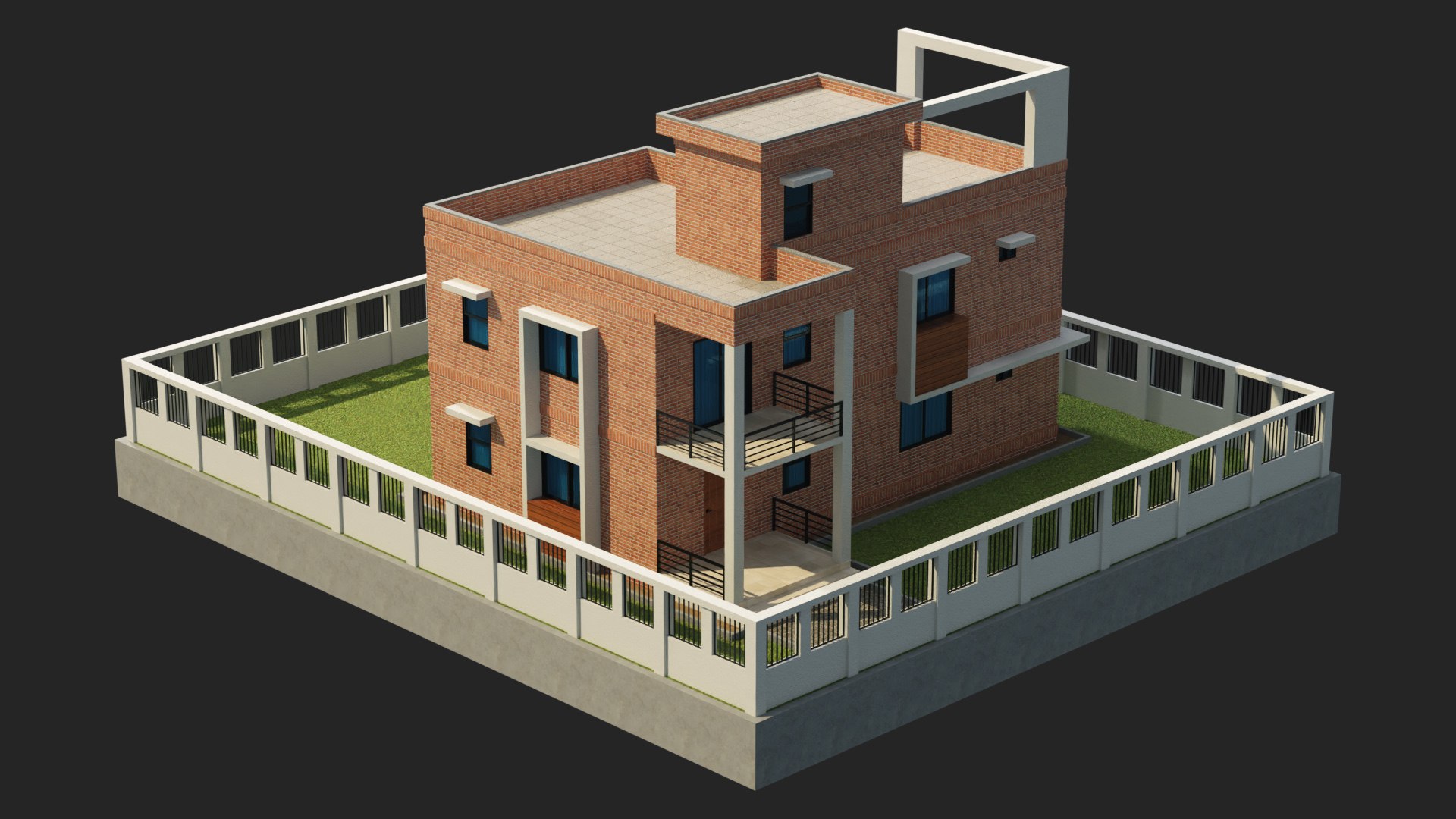 3D Model Brick House 13 - TurboSquid 2238708
