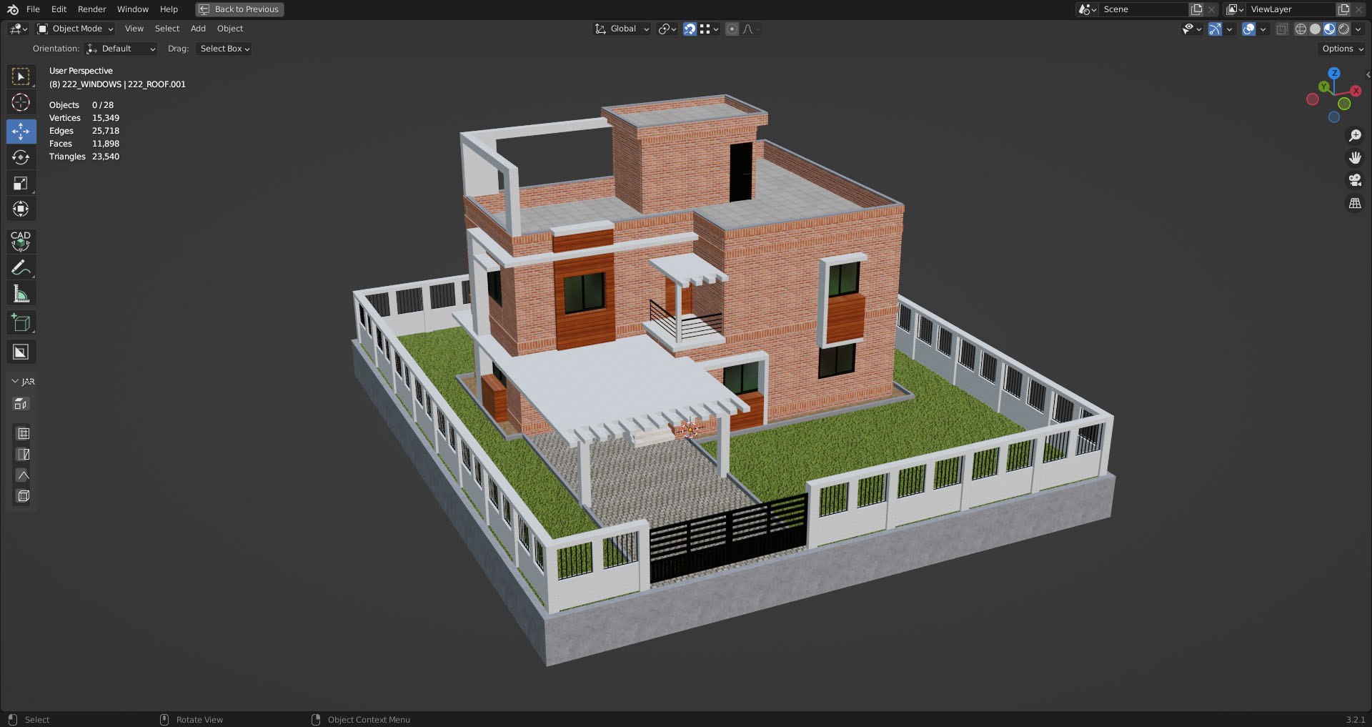 3D Model Brick House 13 - TurboSquid 2238708
