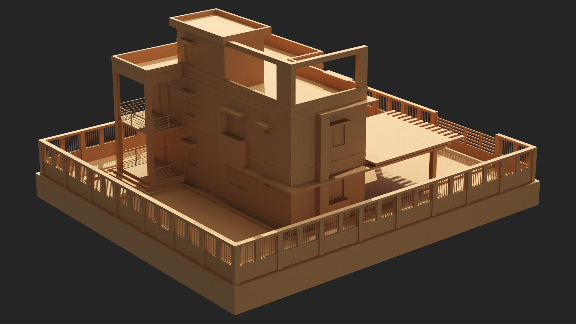 3D Model Brick House 13 - TurboSquid 2238708