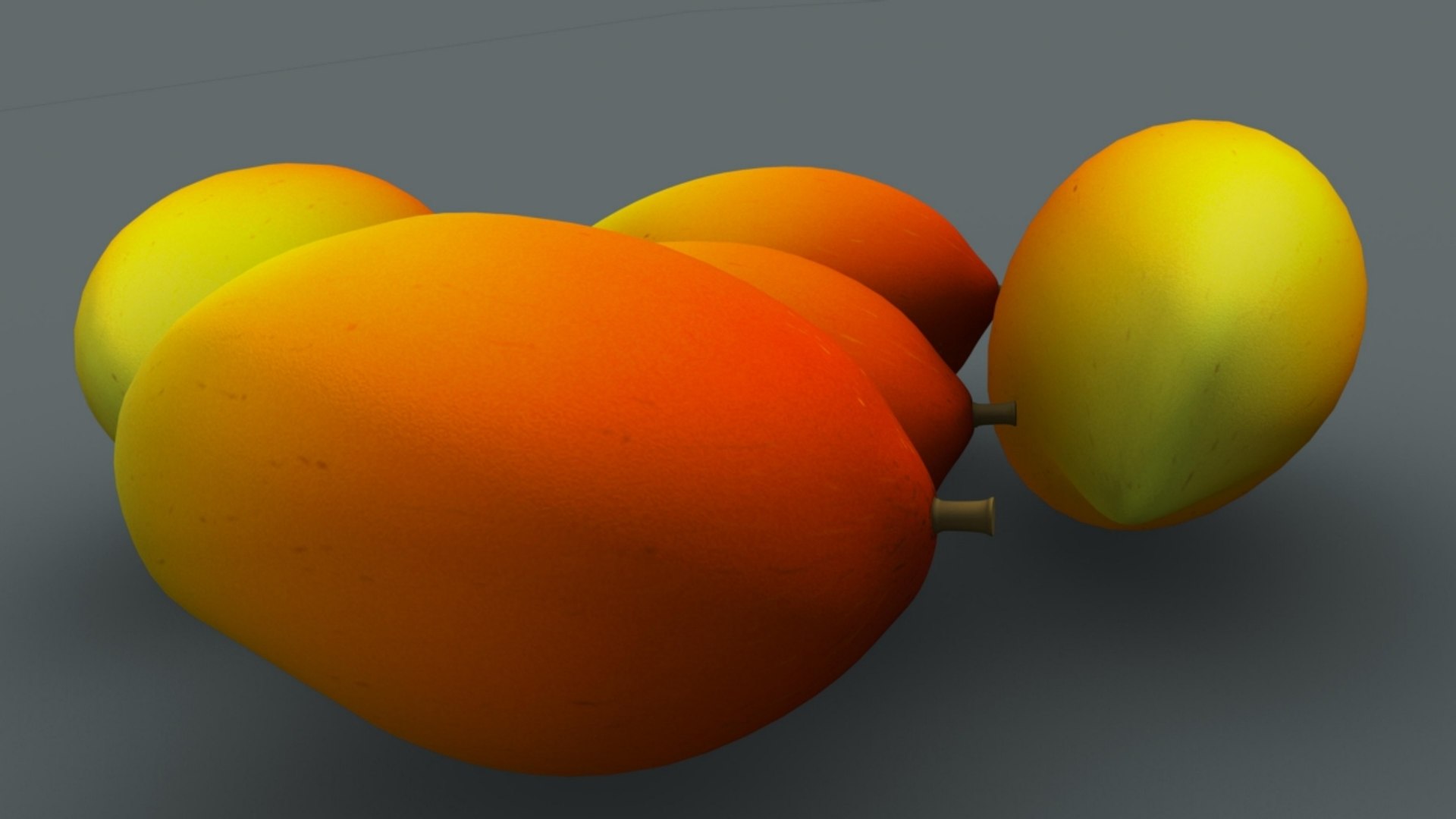 3D Mangoes Fruit Tropical - TurboSquid 1262653