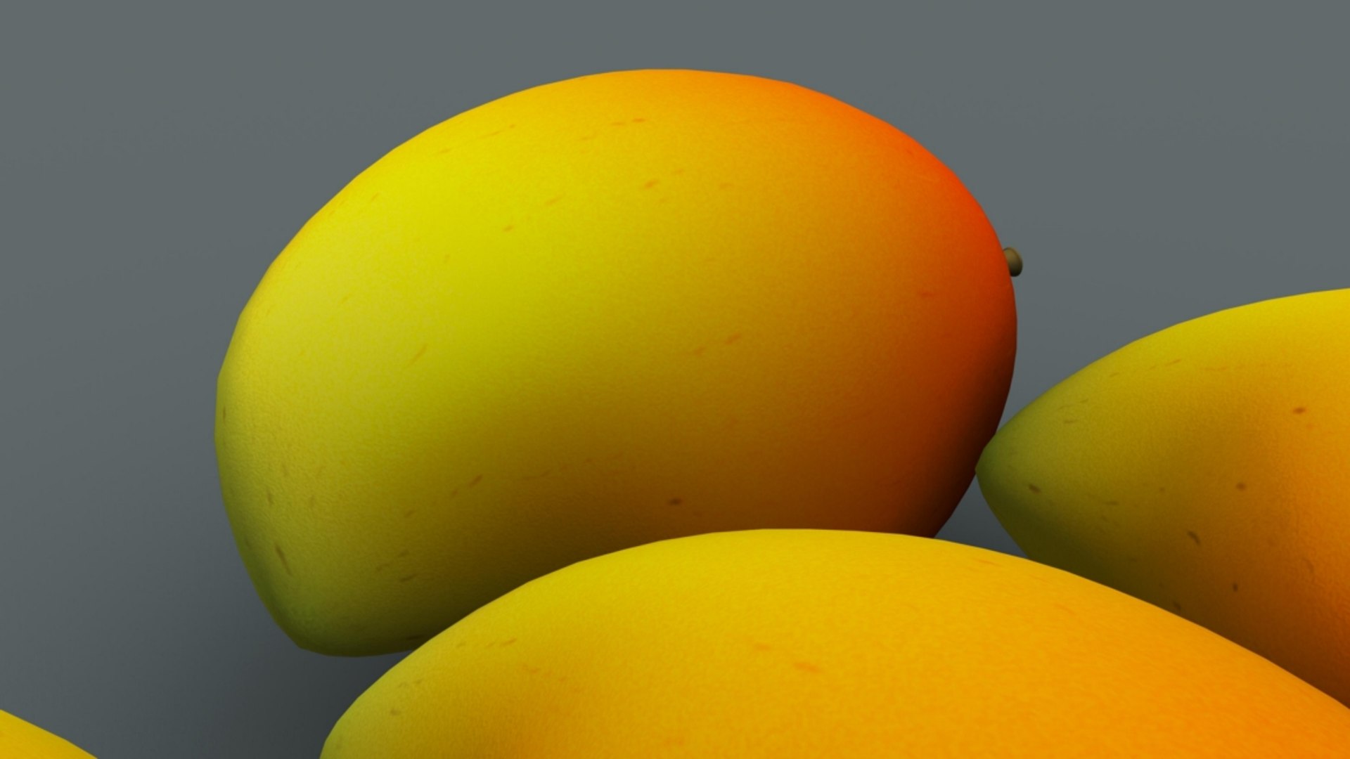 3D Mangoes Fruit Tropical - TurboSquid 1262653